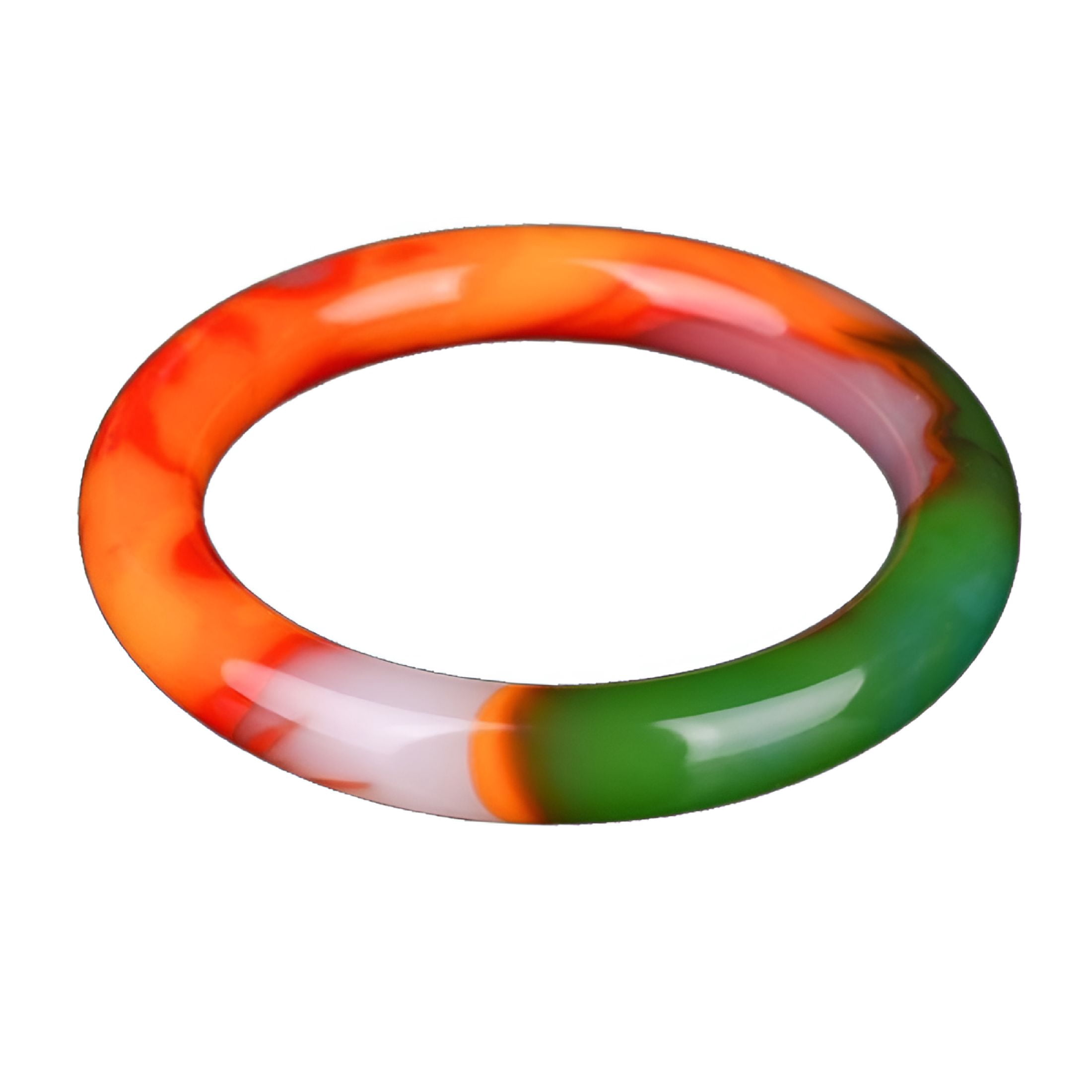 DESIGNICE Natural Bangle Multicolour Jade Bracelet Circular Genuine ...