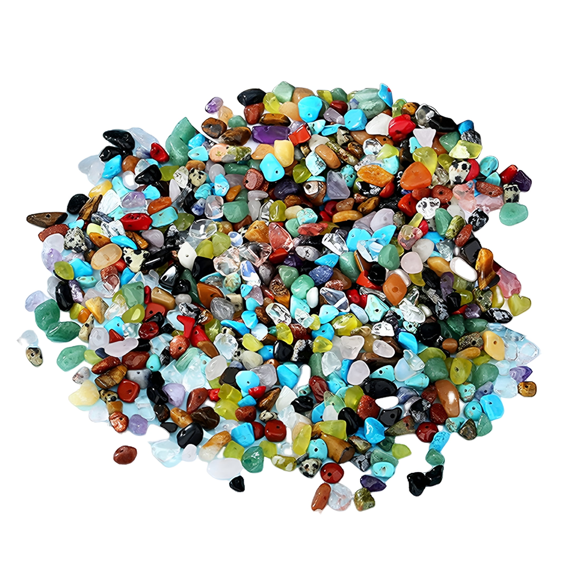 DESIGNICE Natural Stone Beads - Vibrant Color Loose Rocks for Jewelry ...
