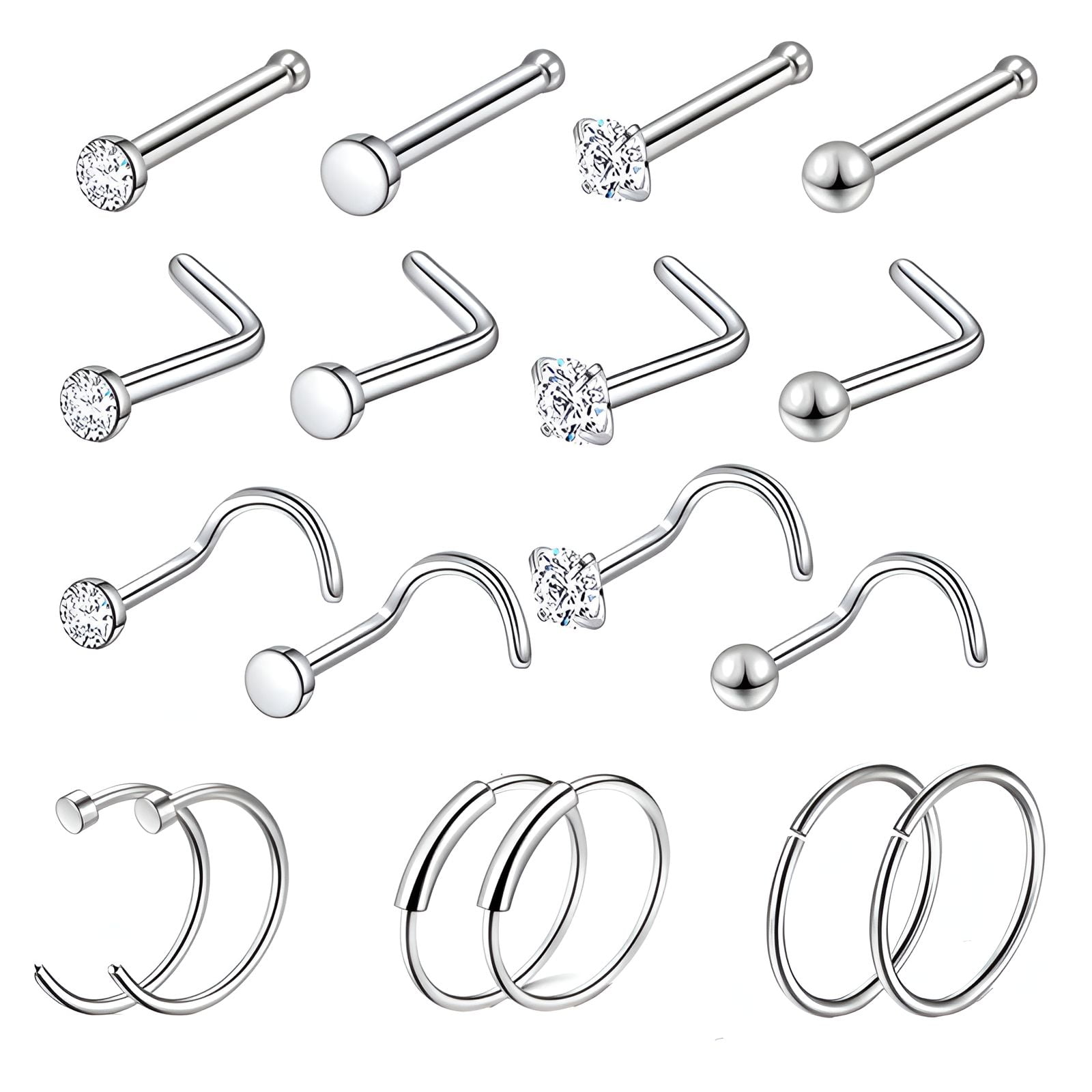 DESIGNICE Nose Stud Symbolizes Courage and Individuality Nose Rings ...
