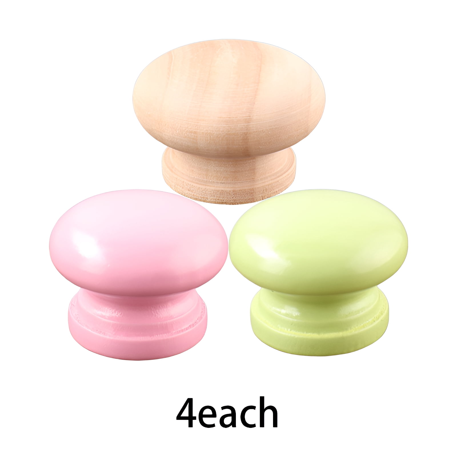 HIBIBUD 12Pcs Round Wooden Cabinet Handles,Round Shape Cabinet Pulls ...