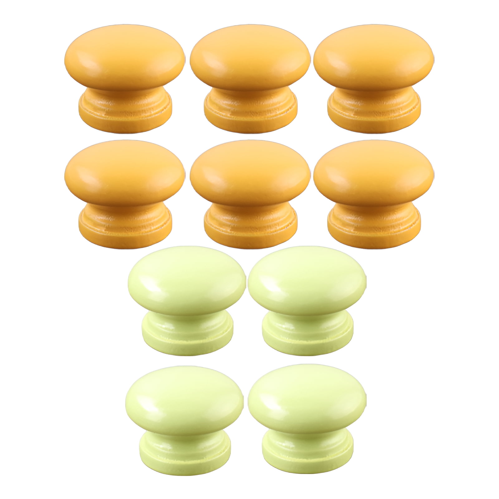 HIBIBUD 10Pcs Round Wooden Cabinet Handles,Easy to Open and Close ...