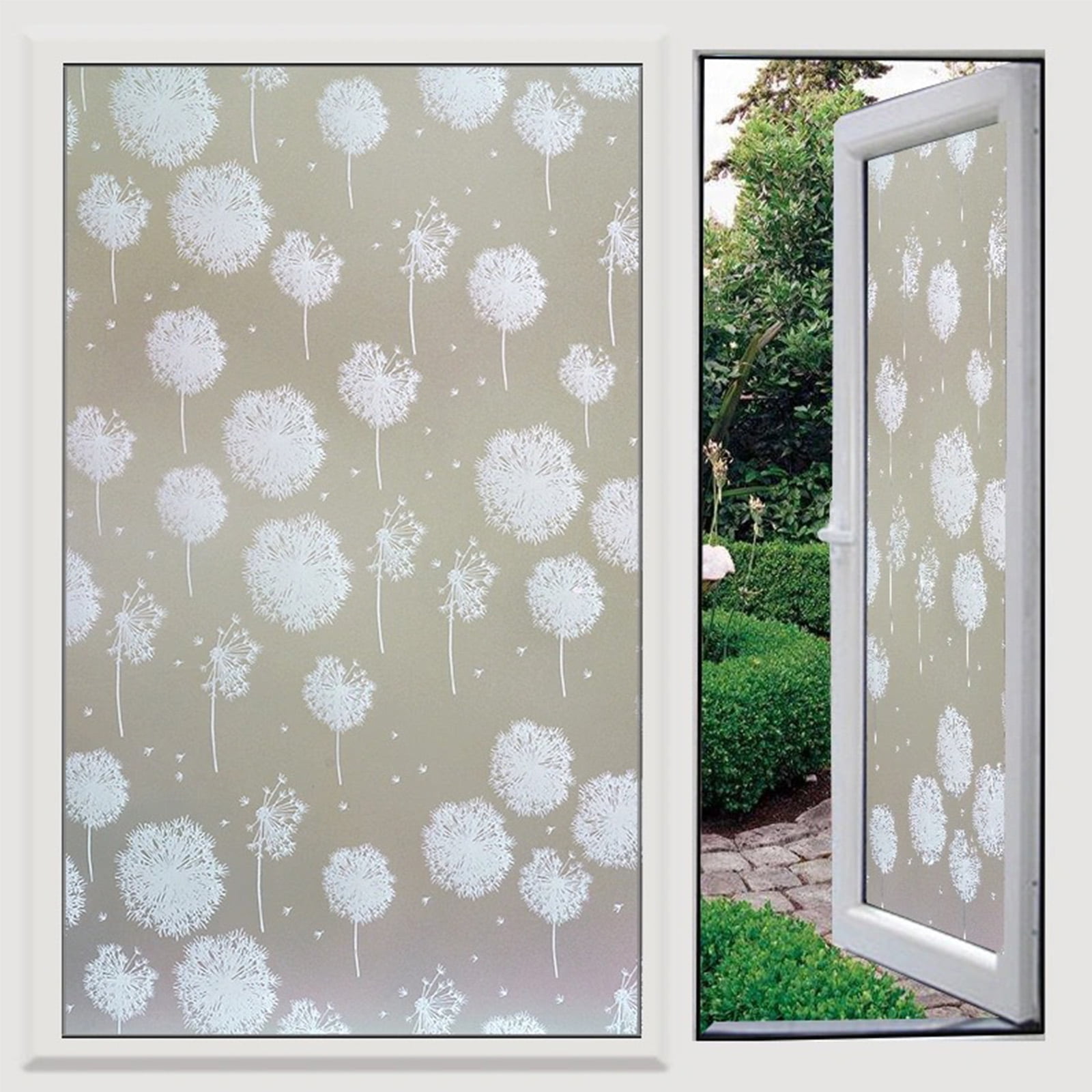 DESIGNICE Privacy Window Film,Frosted Self-Adhesive Sun Blocking Glass ...