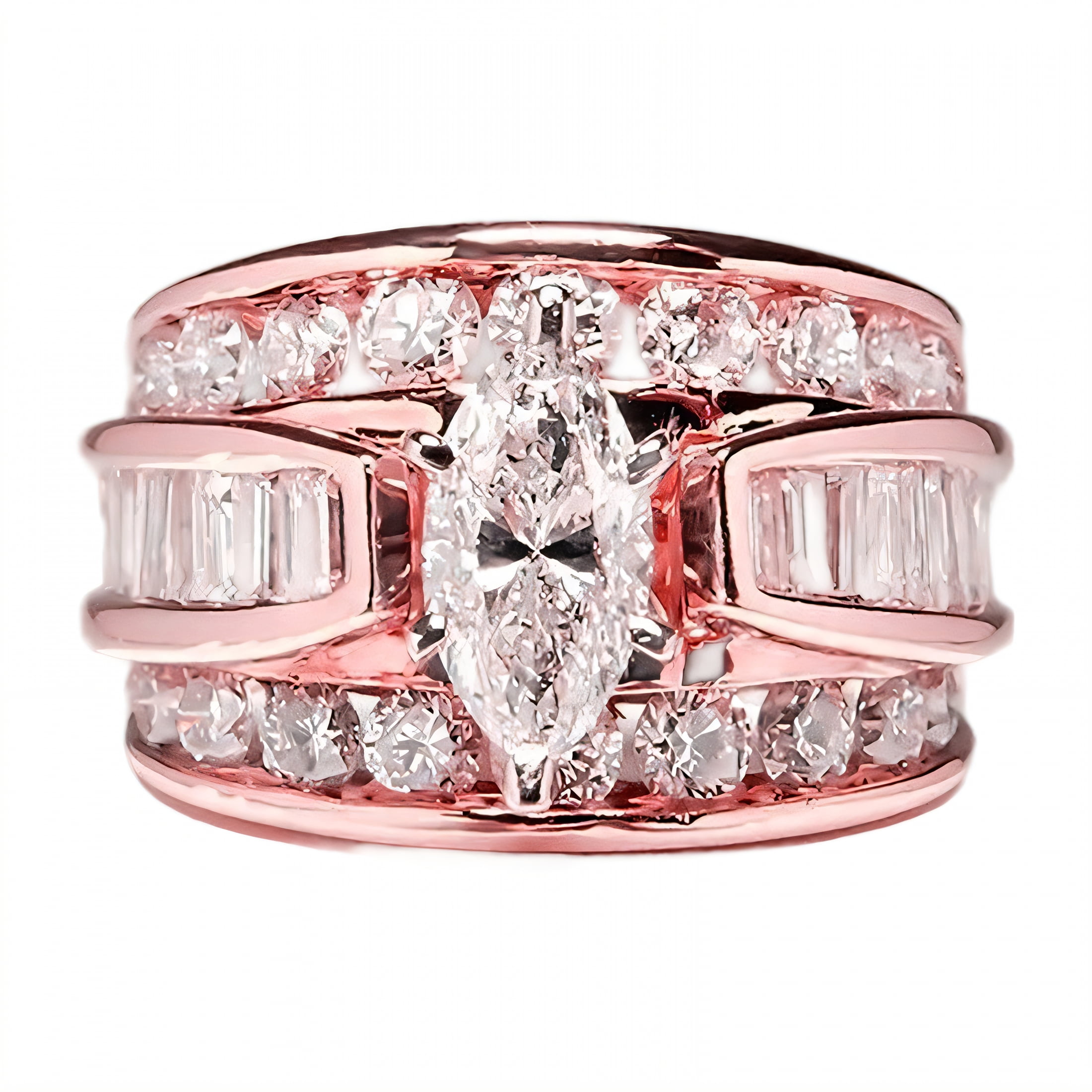 DESIGNICE Promise Rings for Couples,Fluid Design Wedding Bands for ...