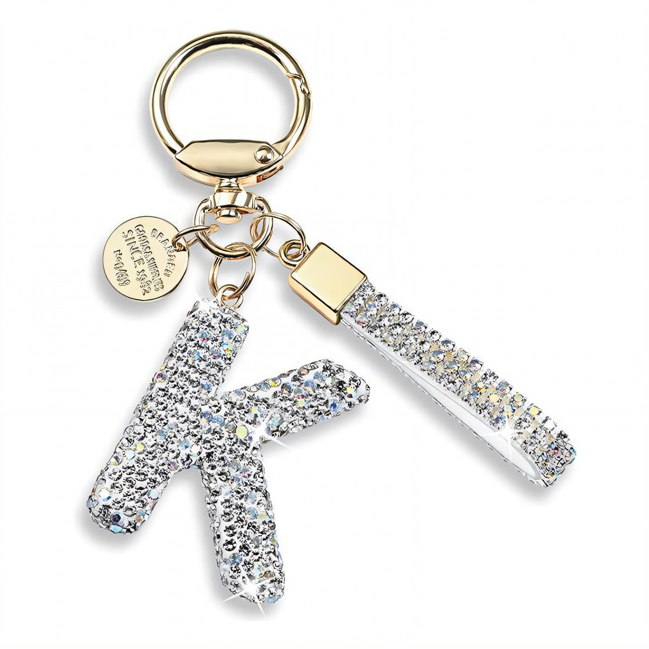 DESIGNICE Purse Charms,Font-Based Pattern Keychain Charms,Gem Craftwork ...
