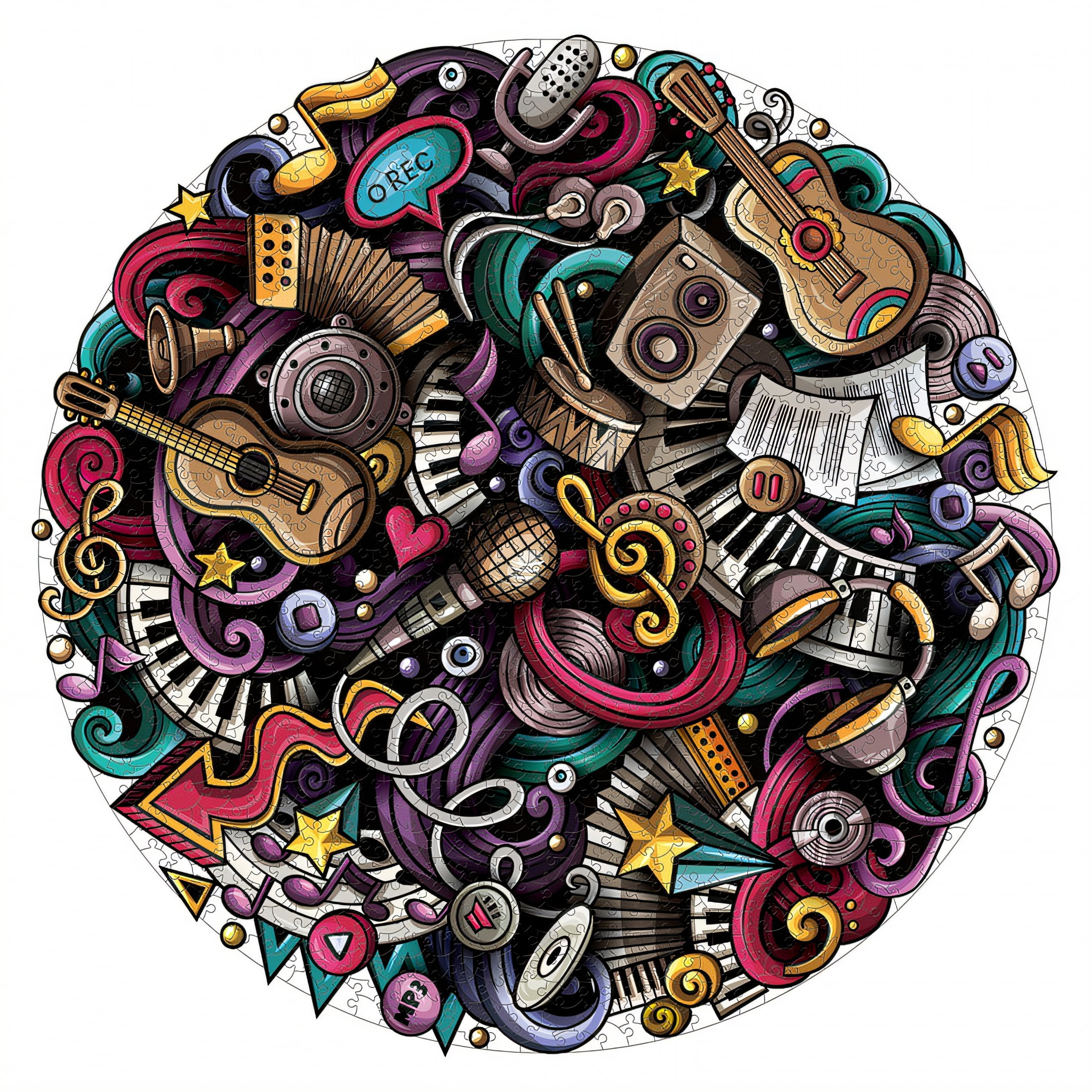 DESIGNICE Puzzles for Adults 1000 Pieces,Pure Hand-Drawn Image Puzzles ...