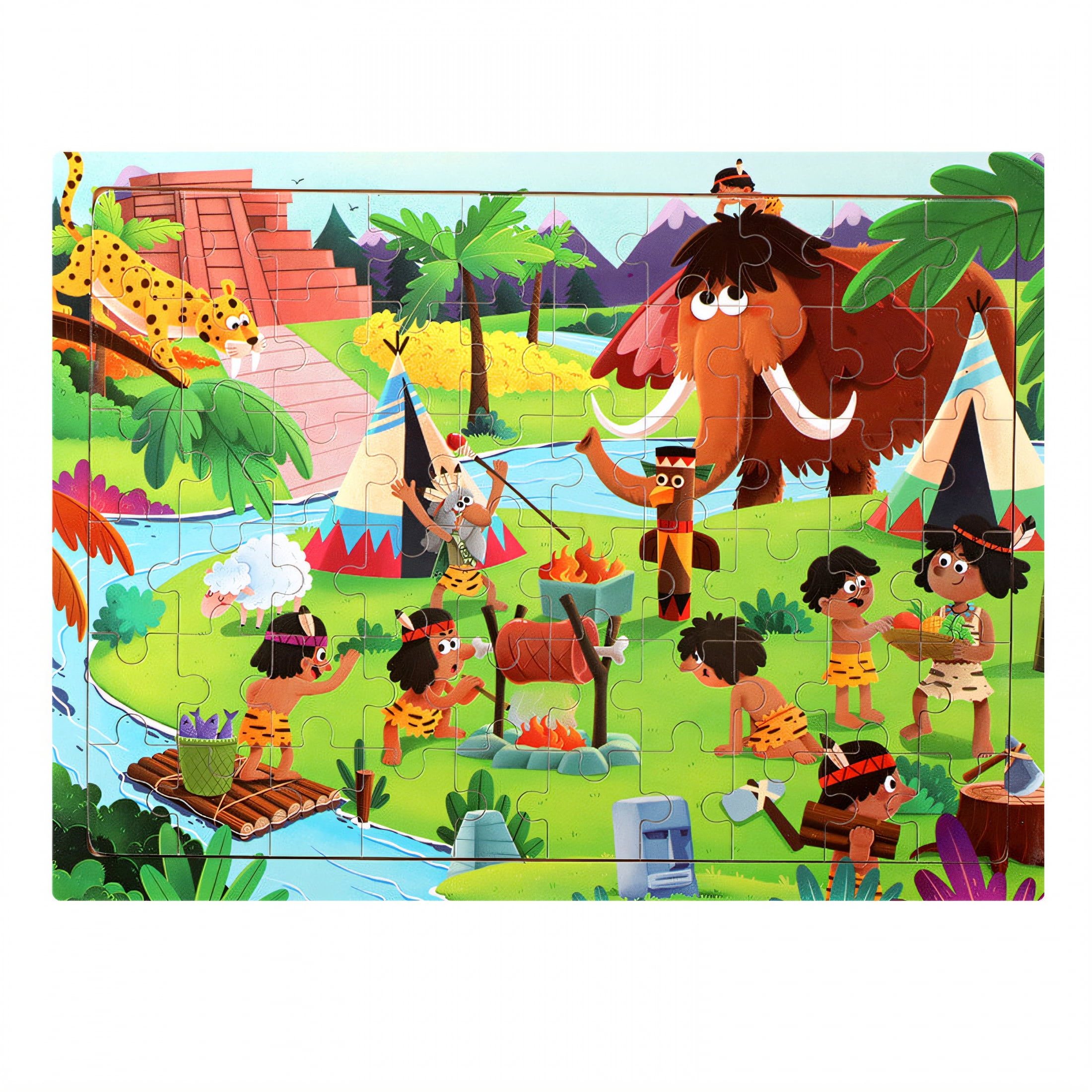 DESIGNICE Puzzles for Kids Ages 6-8,Jigsaw Oak Block Kids Puzzles Ages ...