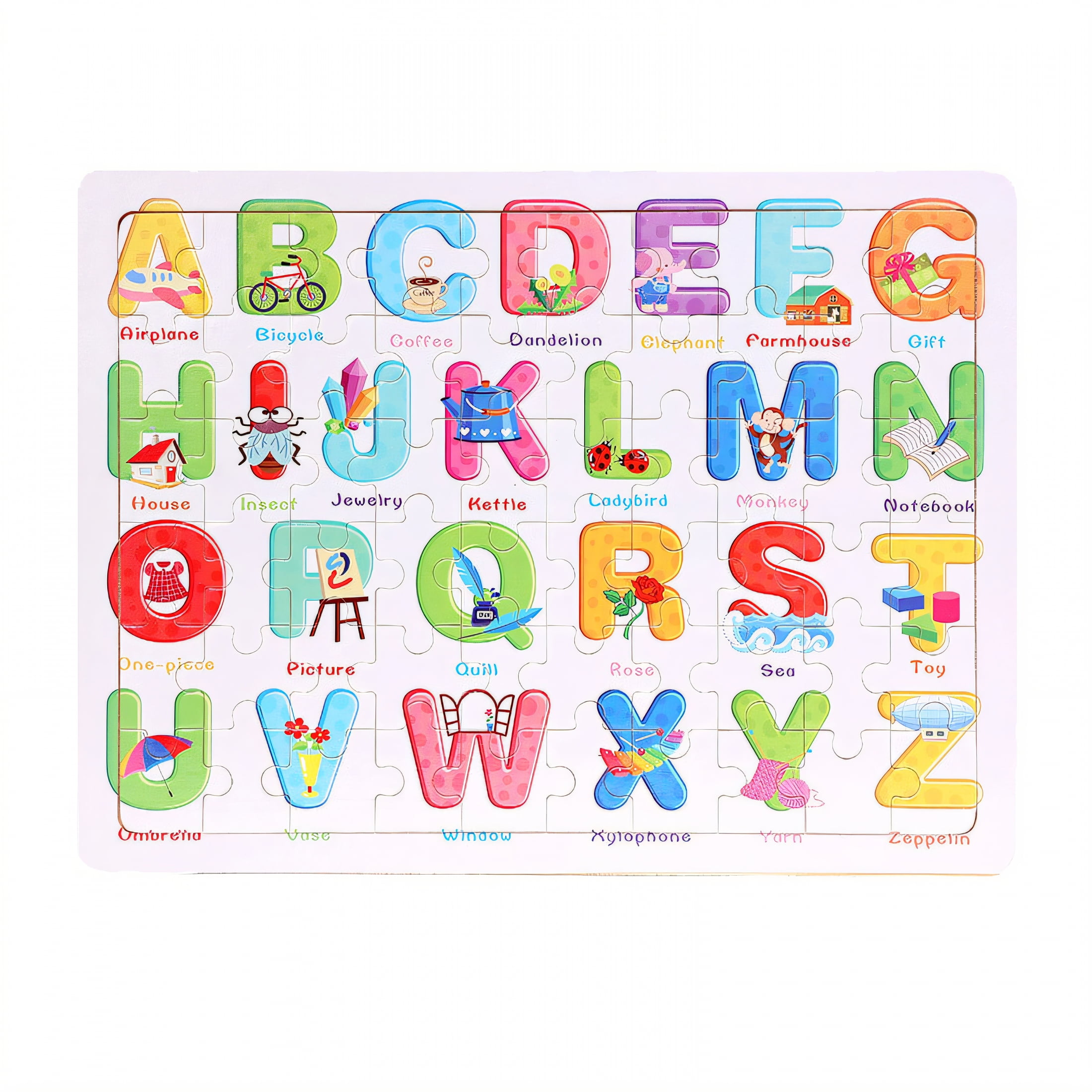 DESIGNICE Puzzles for Kids Ages 6-8,Puzzle Timber Chip Puzzles for Kids,Safe Matter 60 Pieces ...