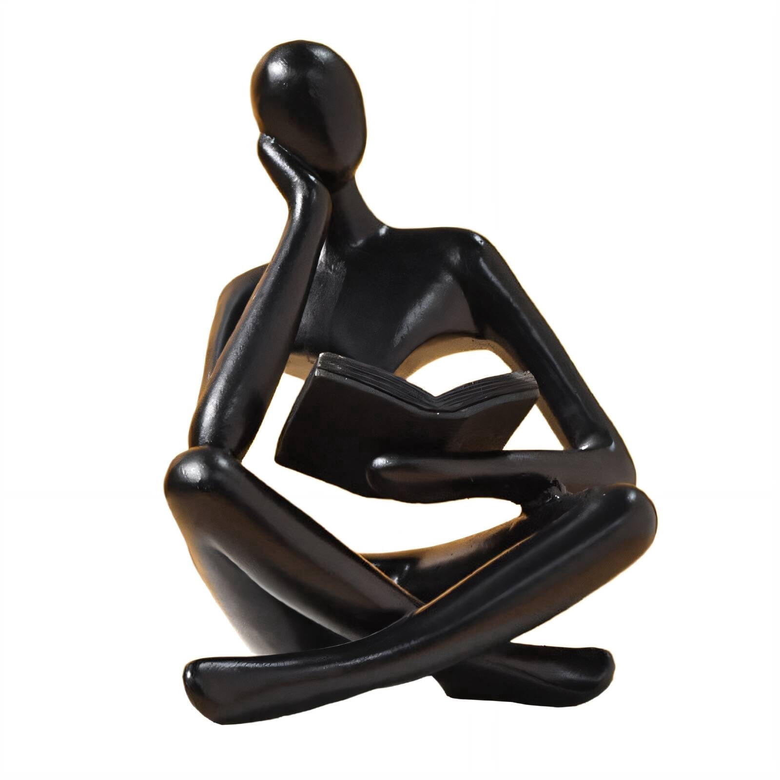 DESIGNICE Reading Woman Figurine,Desk Decoration Thinker Reading ...