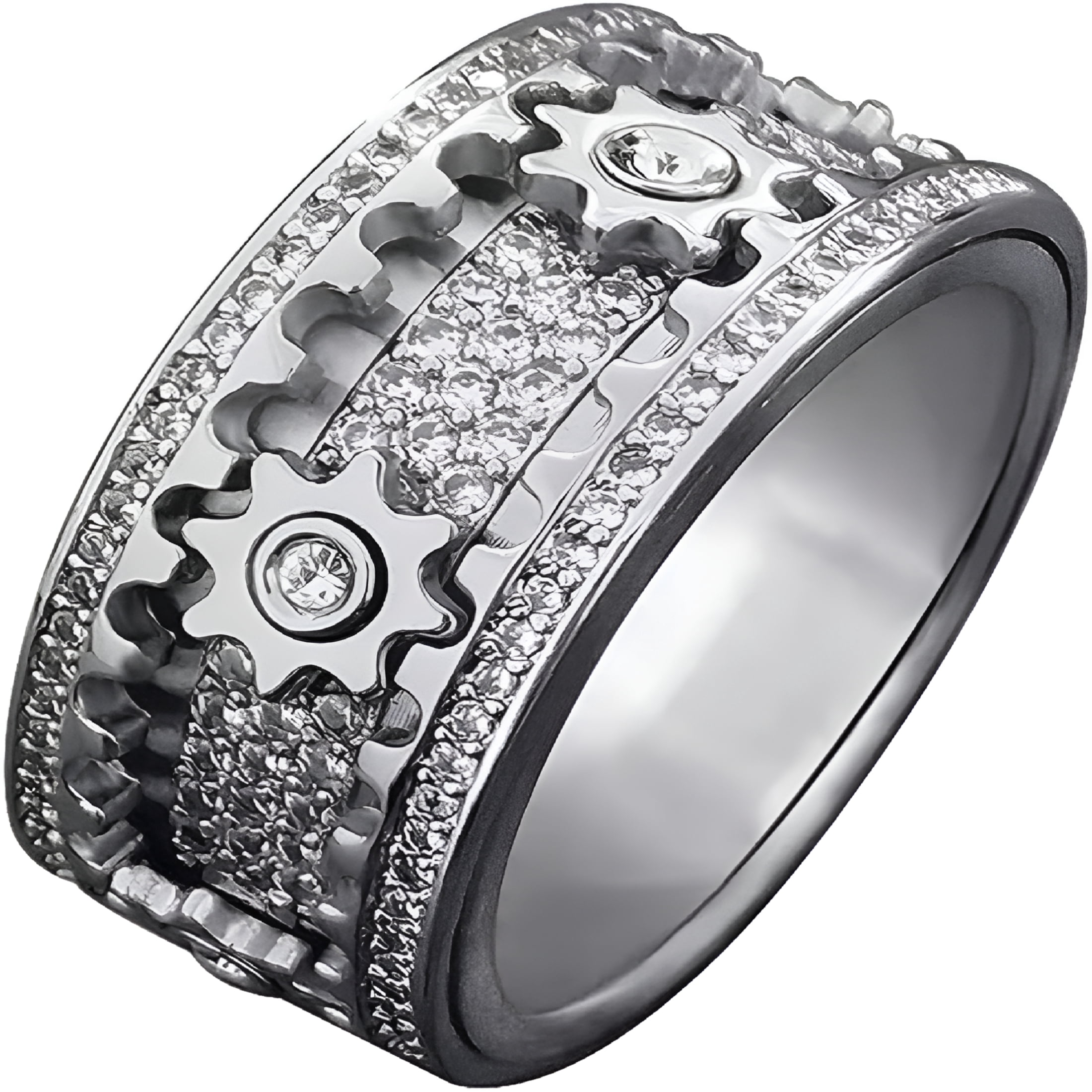 DESIGNICE Relaxing Emotional Rings Man Couples Rotating Mechanical Ring ...
