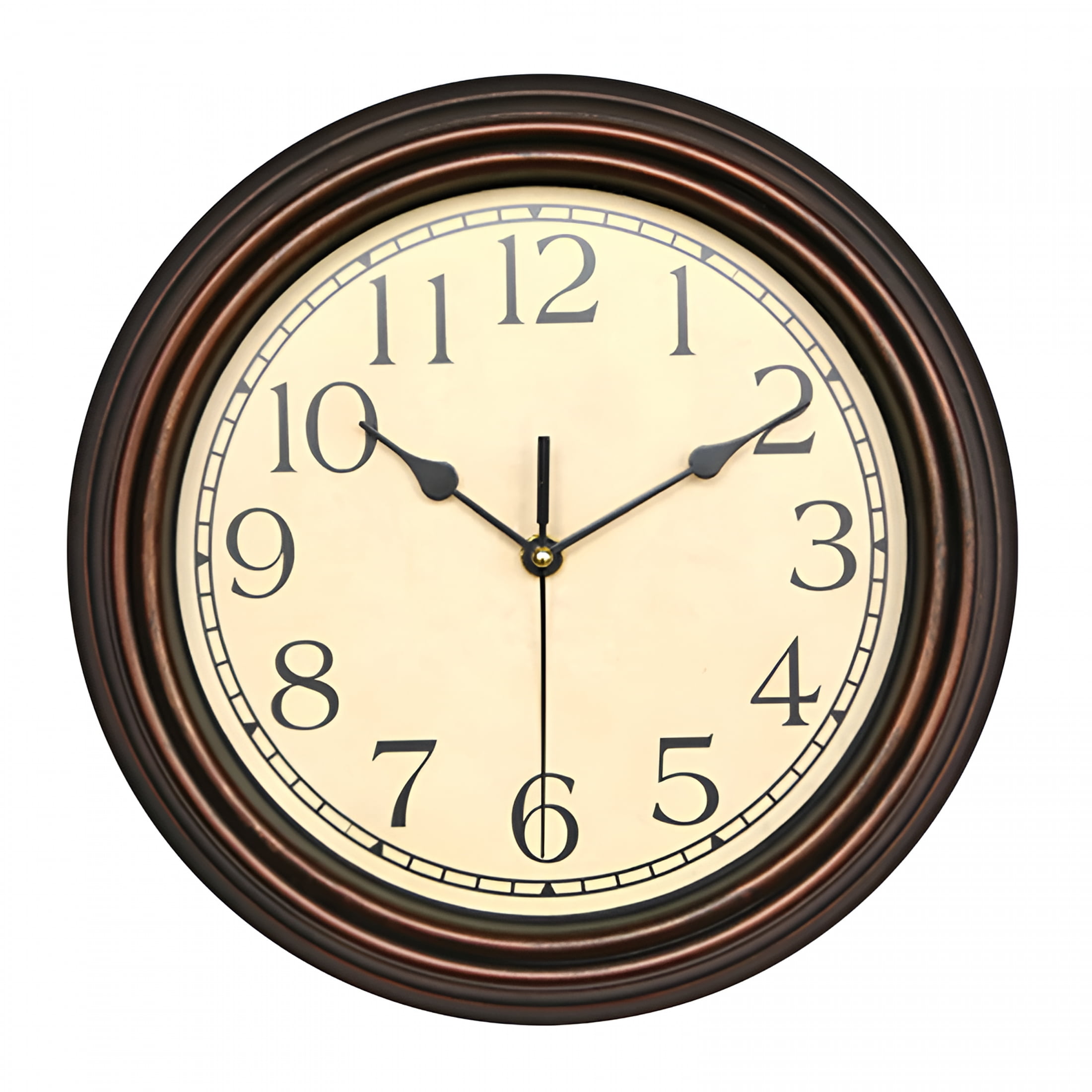 DESIGNICE Retro Silent Non Ticking Round Classic Clock Quartz ...