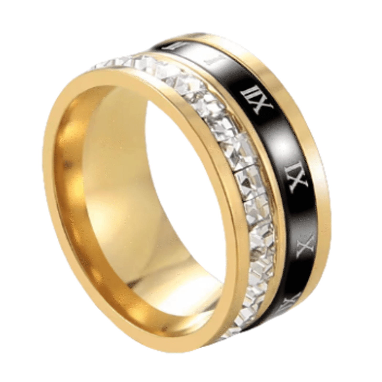 DESIGNICE Rings for Women,Titanium Steel Diamond Rings for Women,Retro ...