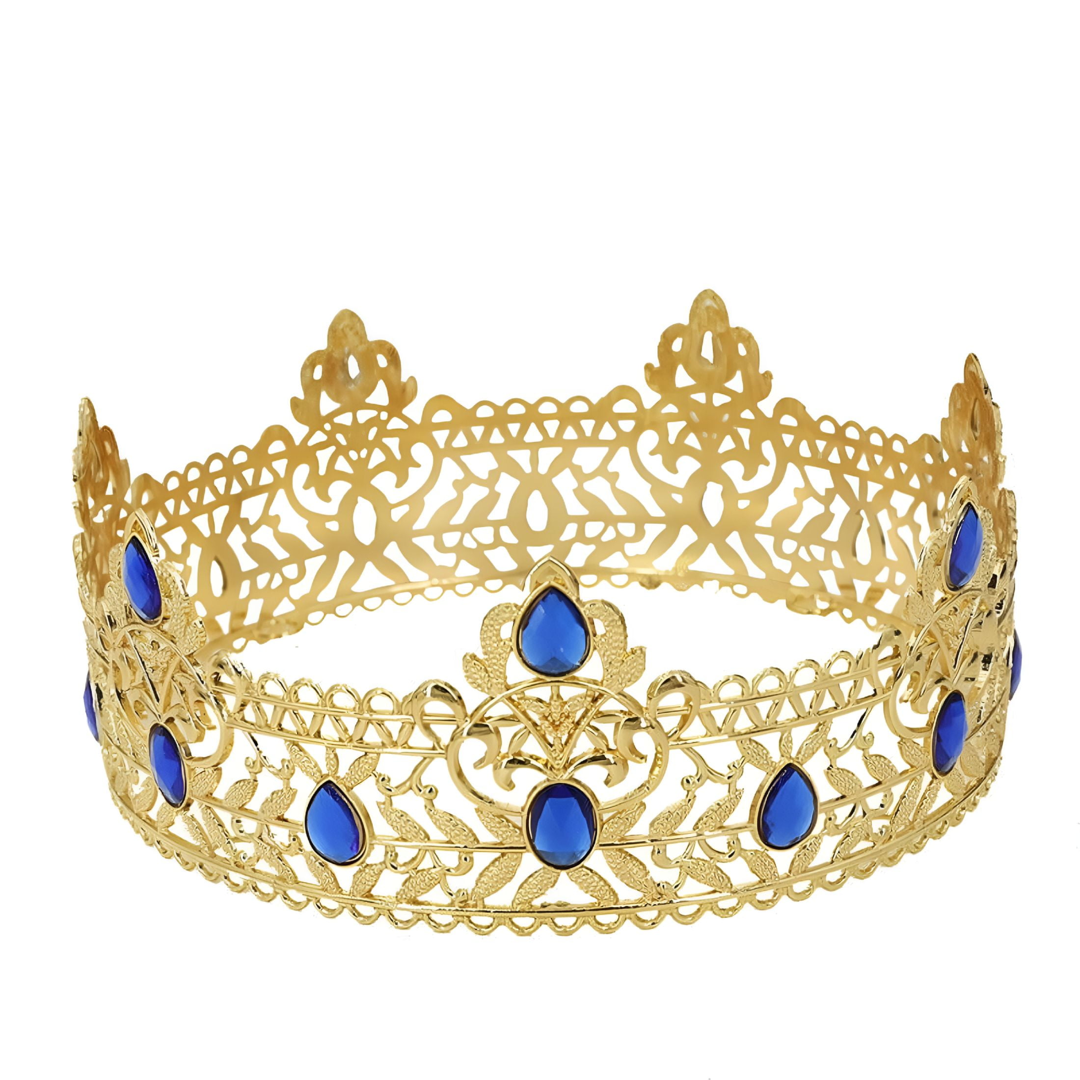 DESIGNICE 2026 New Round Wedding King Tiara Headpiece for Men ...