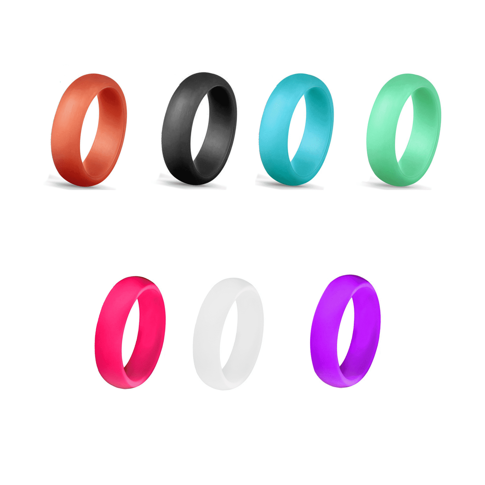 DESIGNICE Silicone Ring,Radiant Rings for Women,Smooth Men's Silicone ...