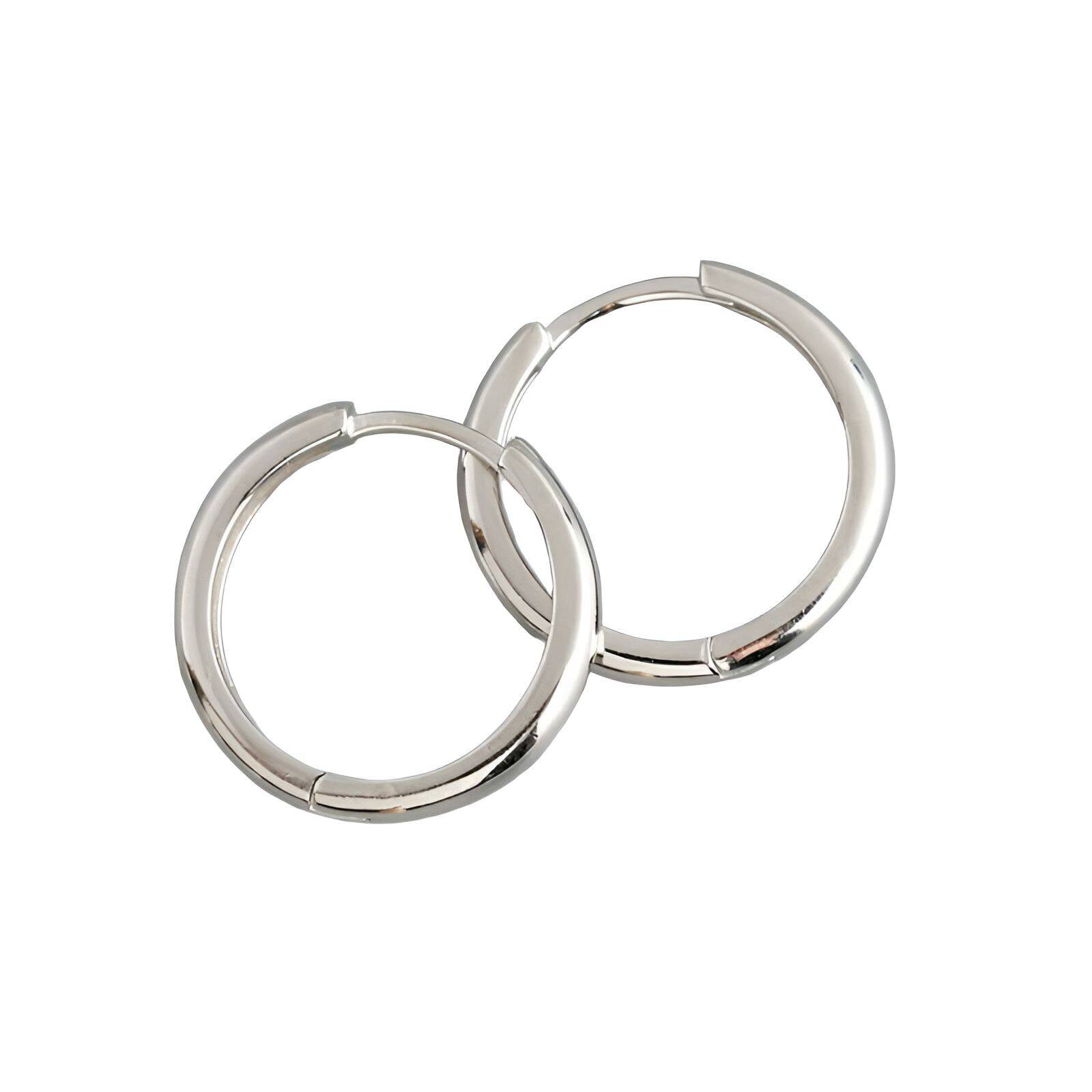 DESIGNICE Silver Hoop Earrings for Women,S925 Sterling Silver Hoop Earrings,Glossy Earrings ...