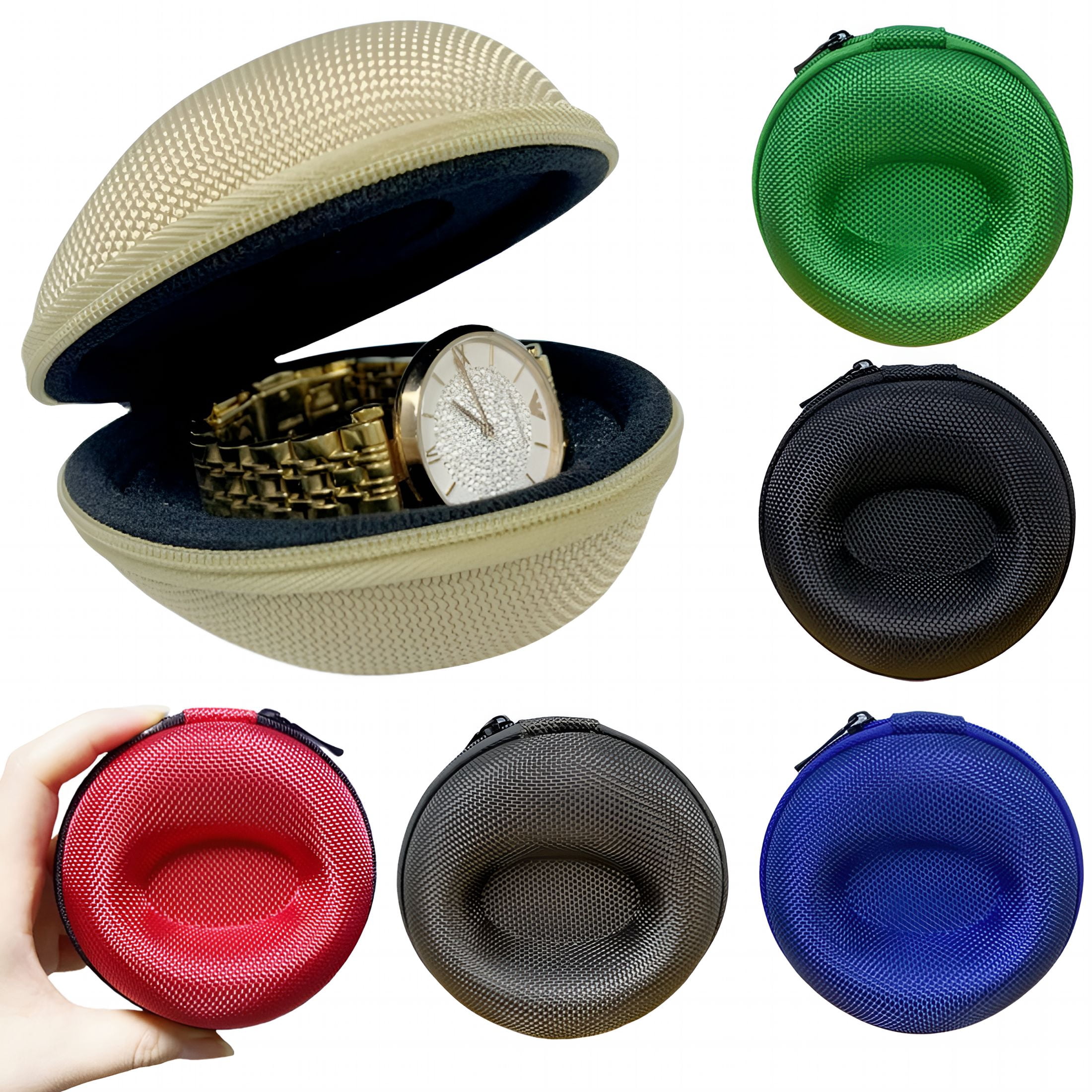 DESIGNICE Single Watch Travel Case - Portable Watch Box Organizer ...