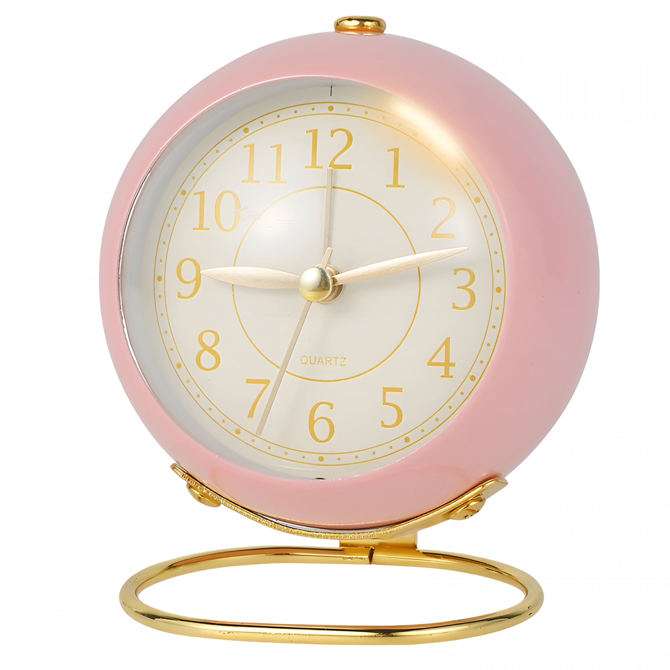 DESIGNICE Small Desk Clocks Battery Operated Desk Alarm Clocks with ...