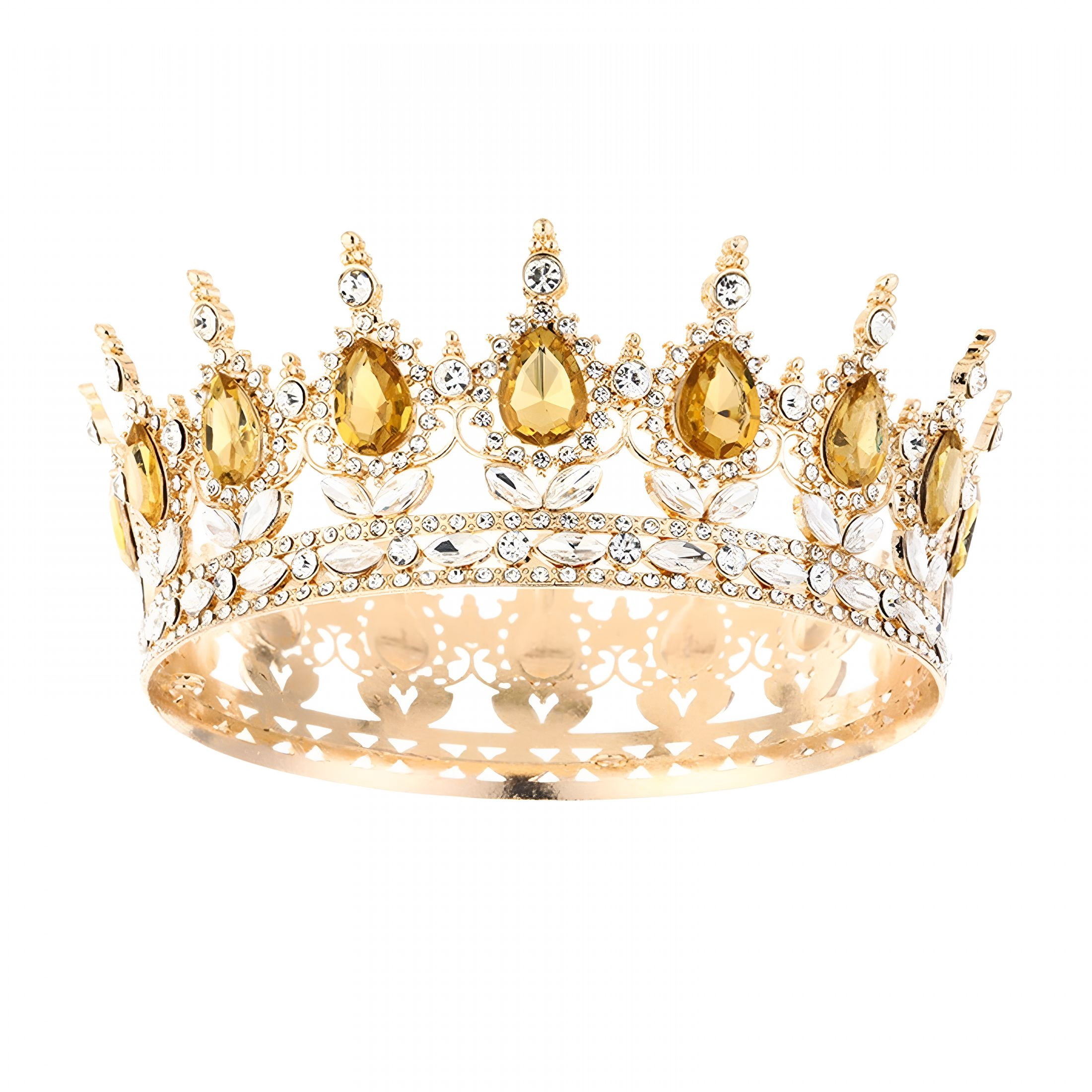 DESIGNICE Sparkling Queen Crown Tiara with Rhinestones for Women ...