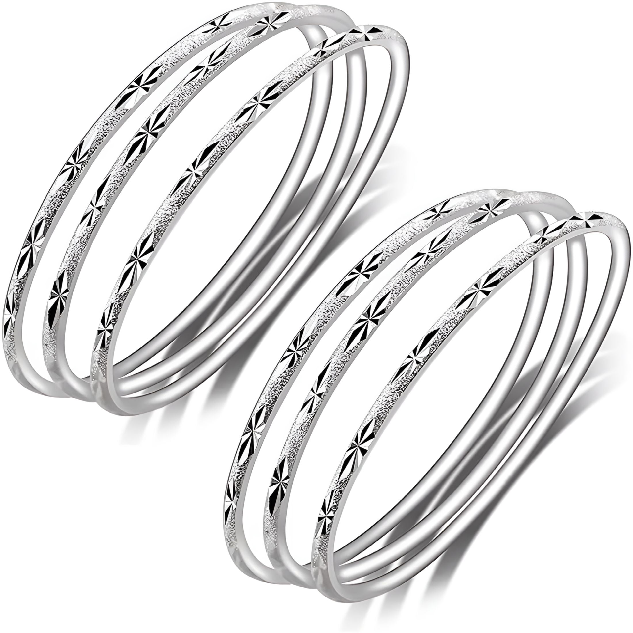 DESIGNICE Sterling Silver Bangle Bracelets For Women, Fashion Jewelry ...