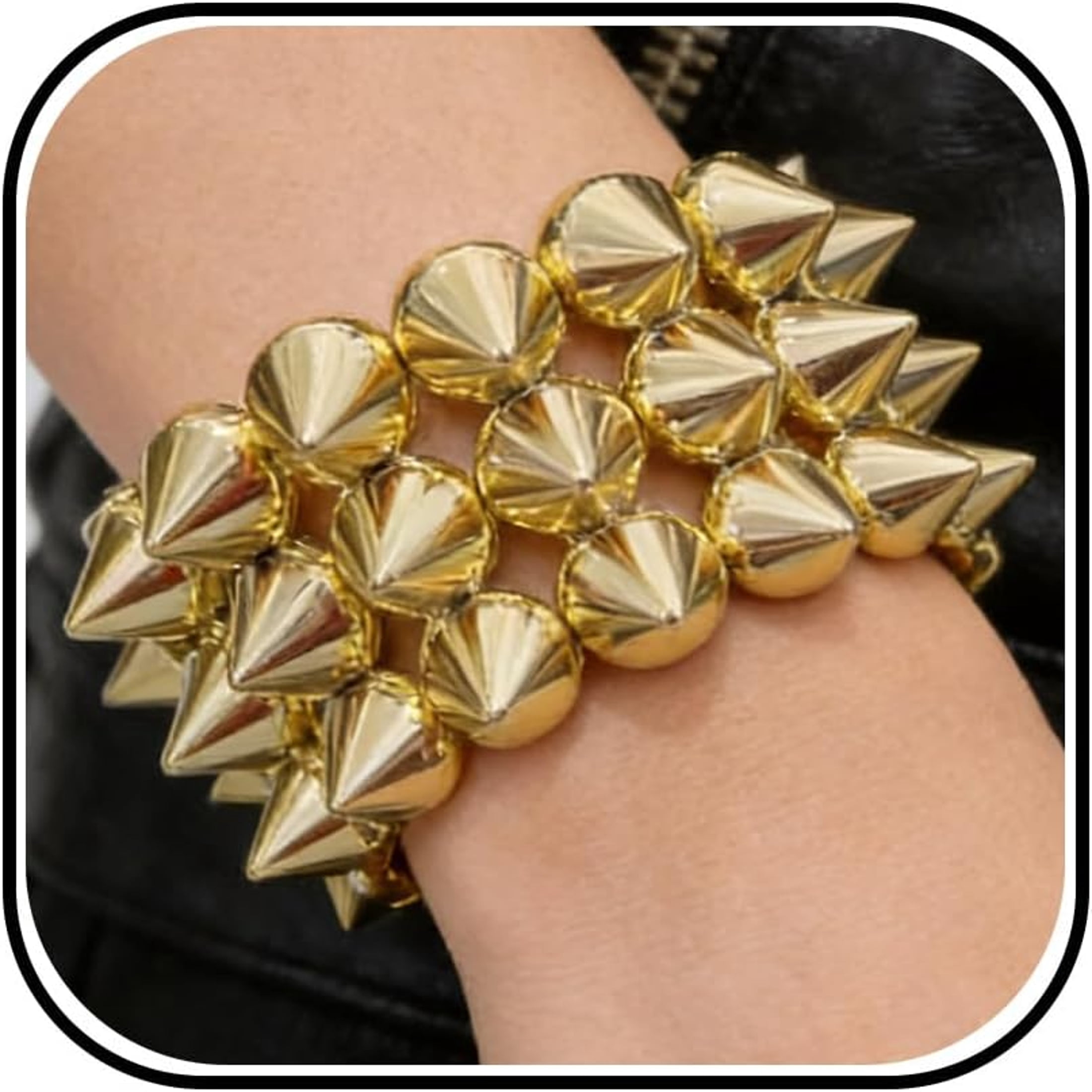 DESIGNICE Studded Bracelet Spike Chunky Bracelets for Women Men Spiky ...