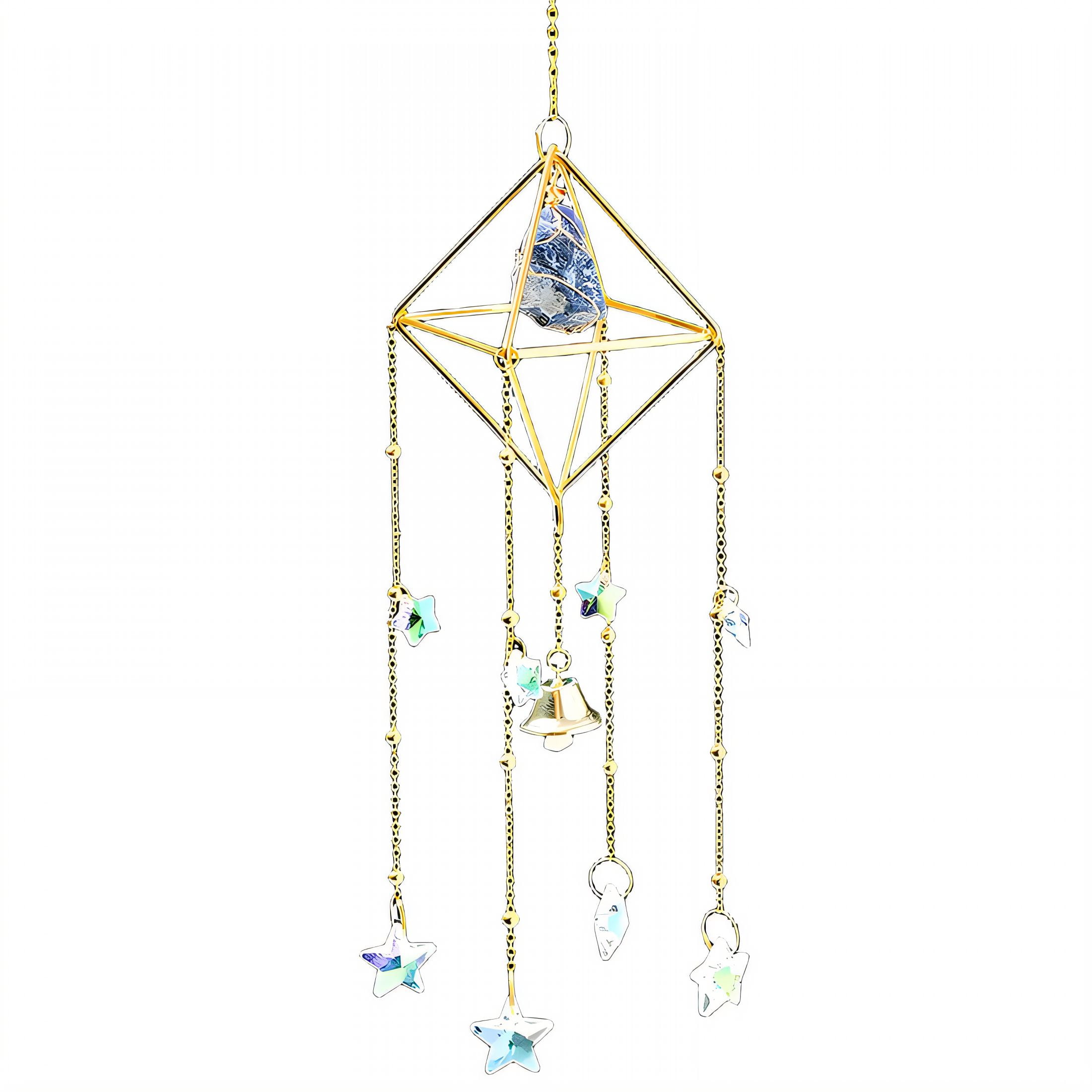 DESIGNICE Sun Catcher Natural Crushed Stone Sun Catchers Indoor Window ...