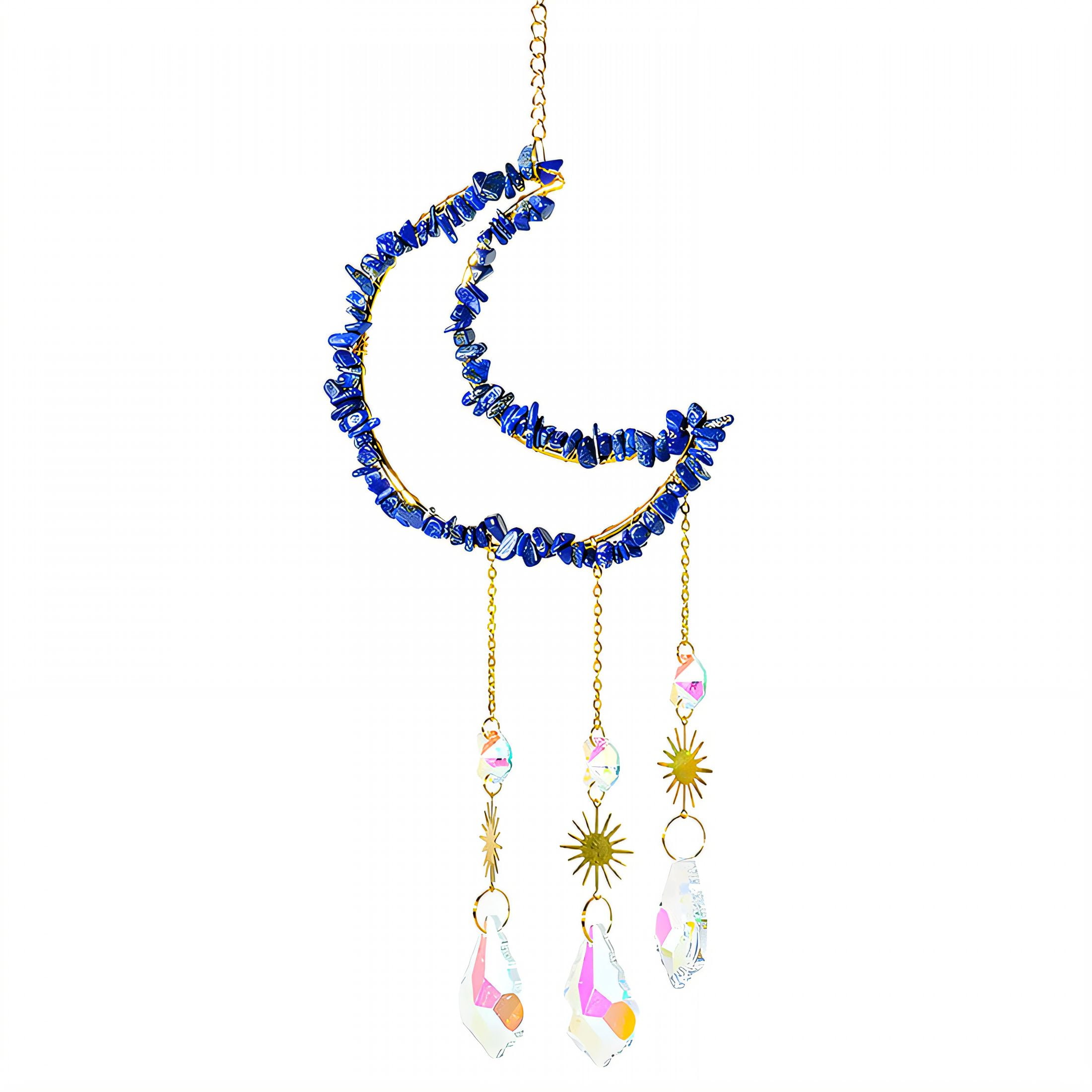 DESIGNICE Sun Catcher Natural Crushed Stone Sun Catchers Indoor Window ...