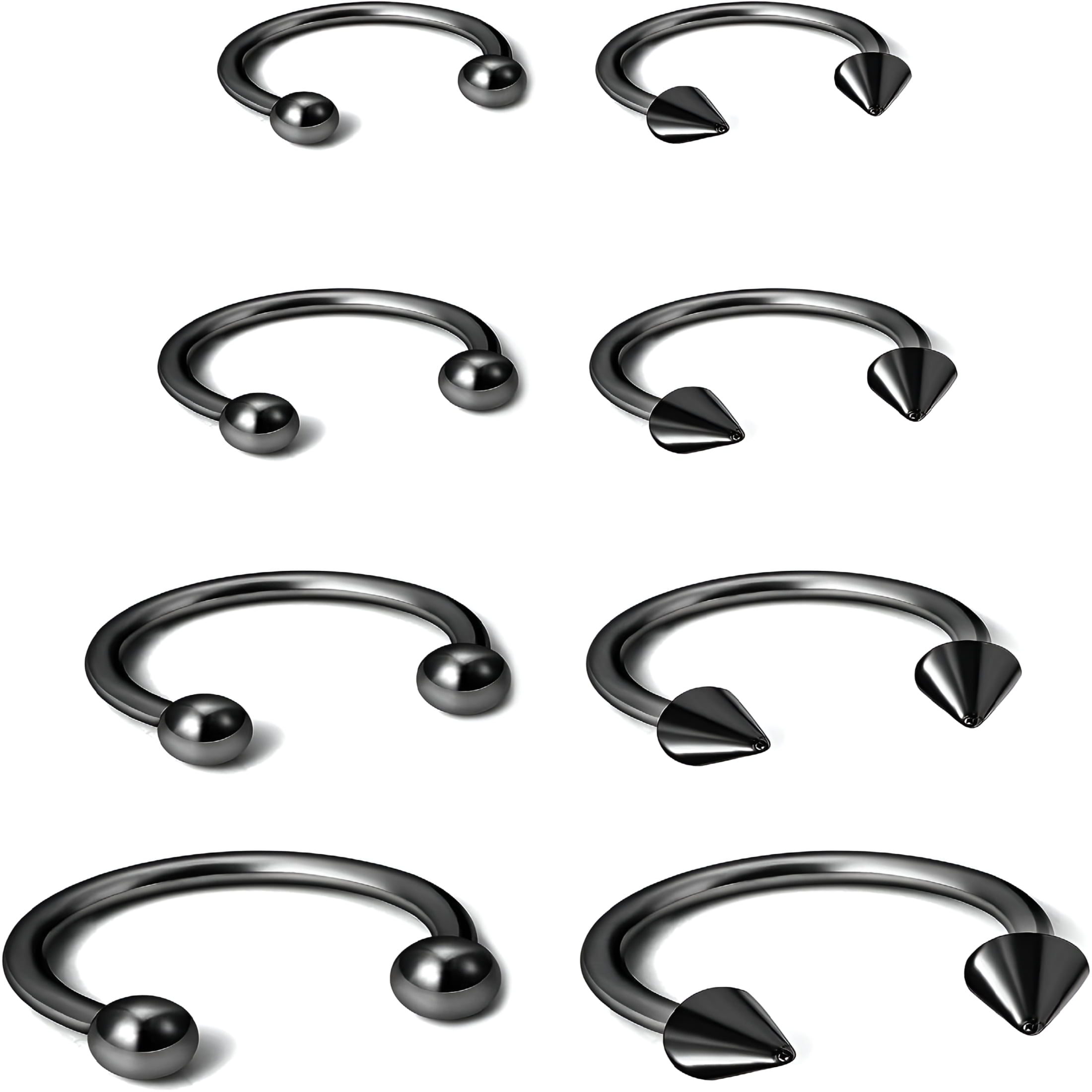 DESIGNICE Surgical Steel Nose Septum Horseshoe Hoop Earring Eyebrow ...