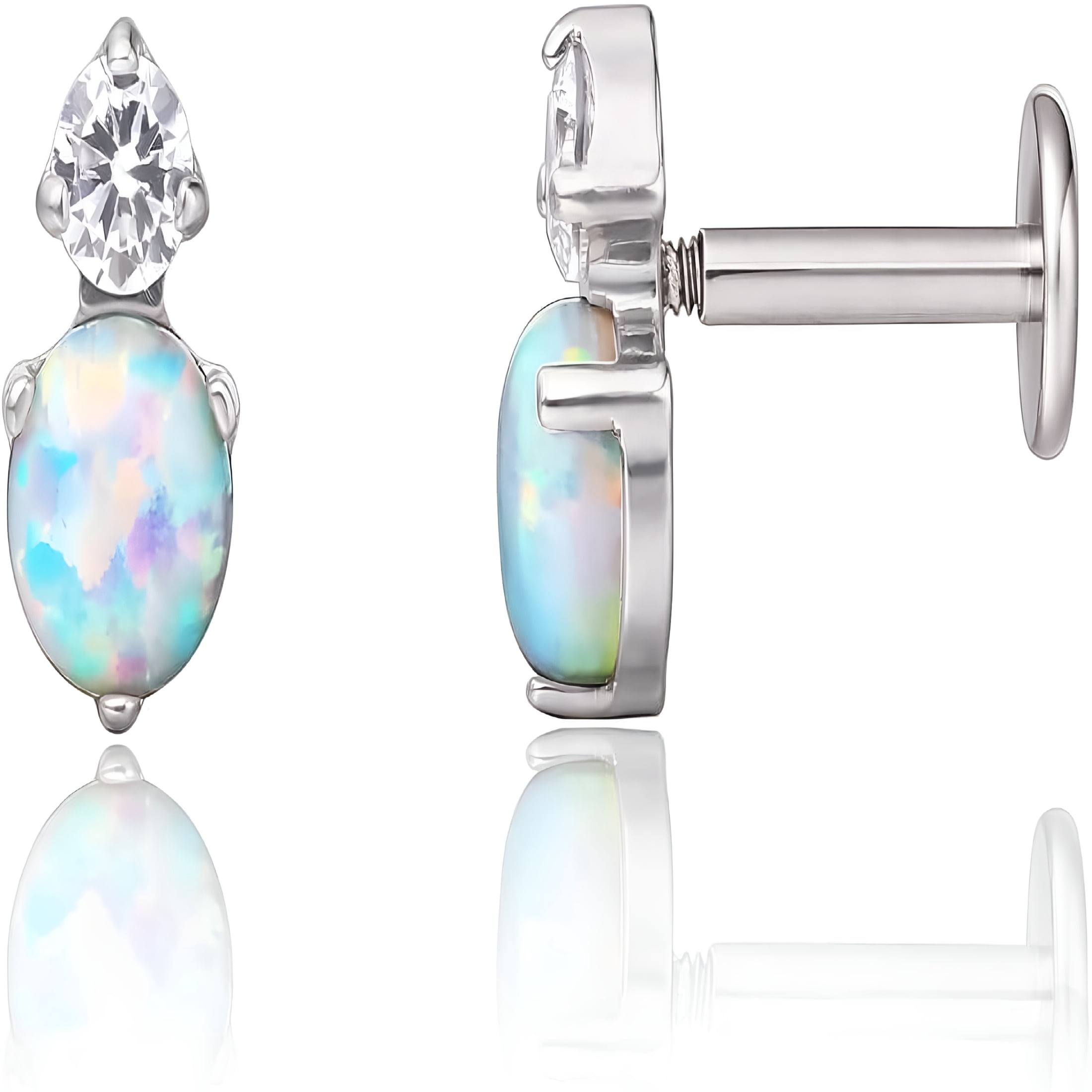 DESIGNICE Titanium Tragus Piercing Jewelry, Surface Tragus Piercing ...