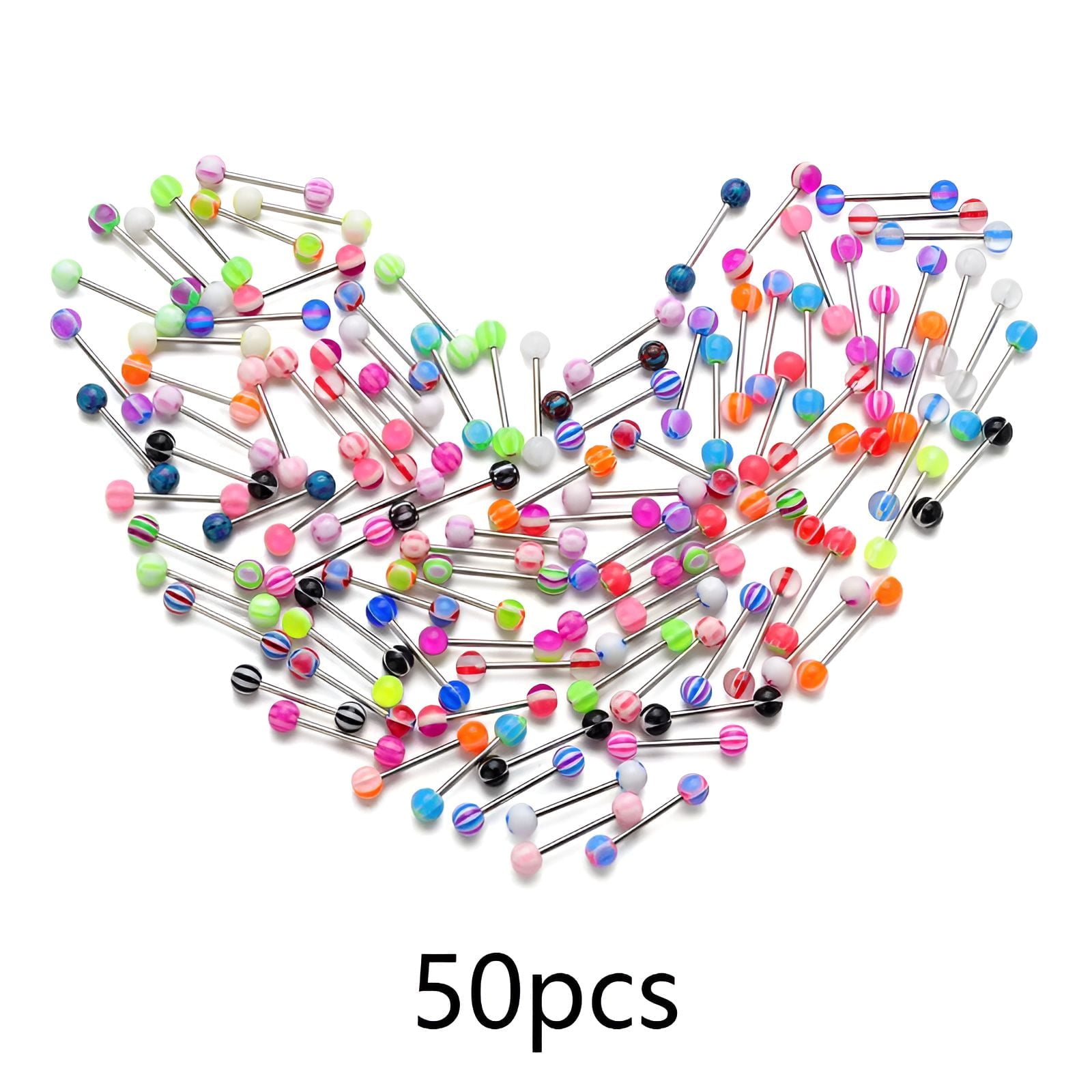 DESIGNICE Tongue Rings,Glossy Finish and Reduced Resistance Tongue ...