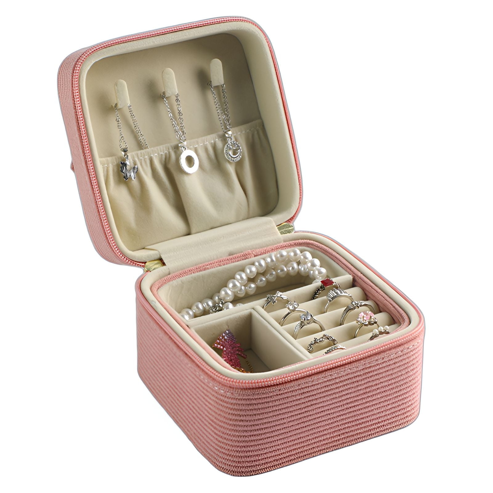 DESIGNICE Travel Jewelry Case,Heavy-Duty Hardware Reliable Performance ...