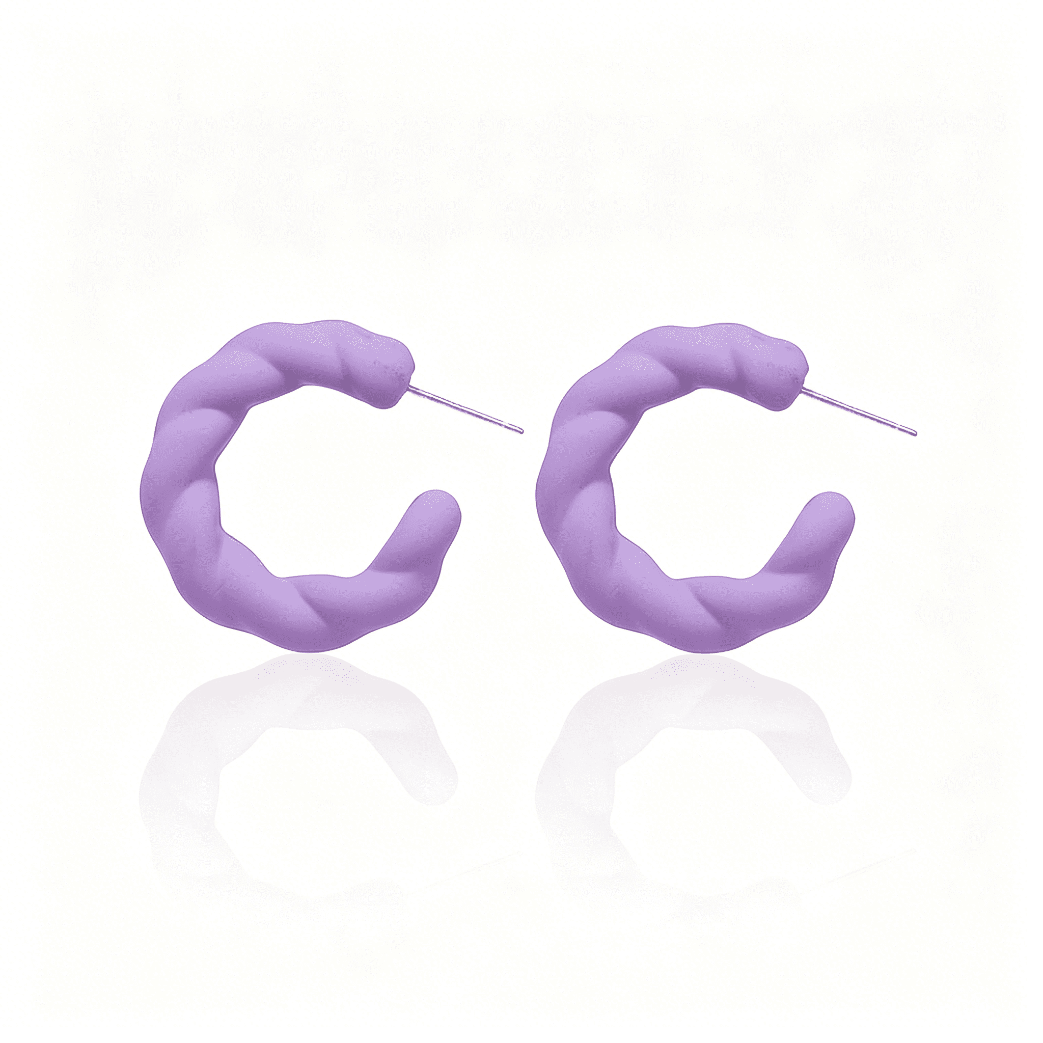 DESIGNICE Twisted Rope Round C Shape Acrylic Earrings Colorful Hoop ...