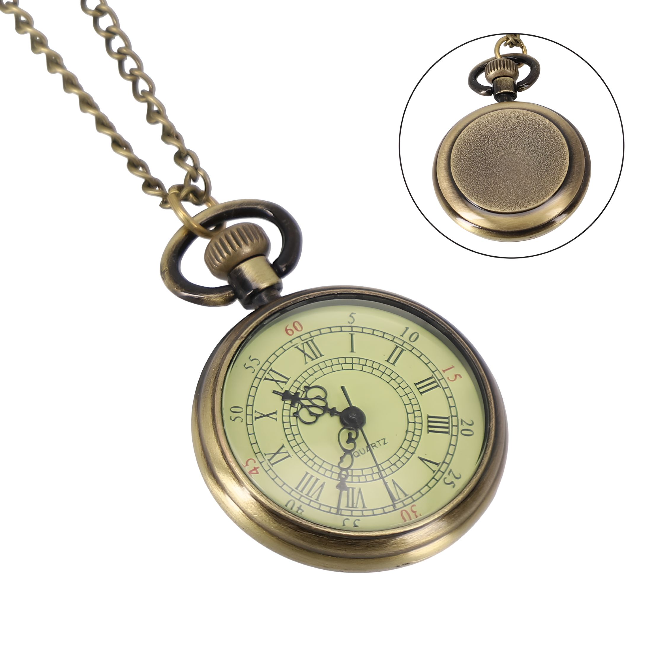 DESIGNICE Vintage Pocket Watch Men's Pocket Watch with Chain Mechanical ...