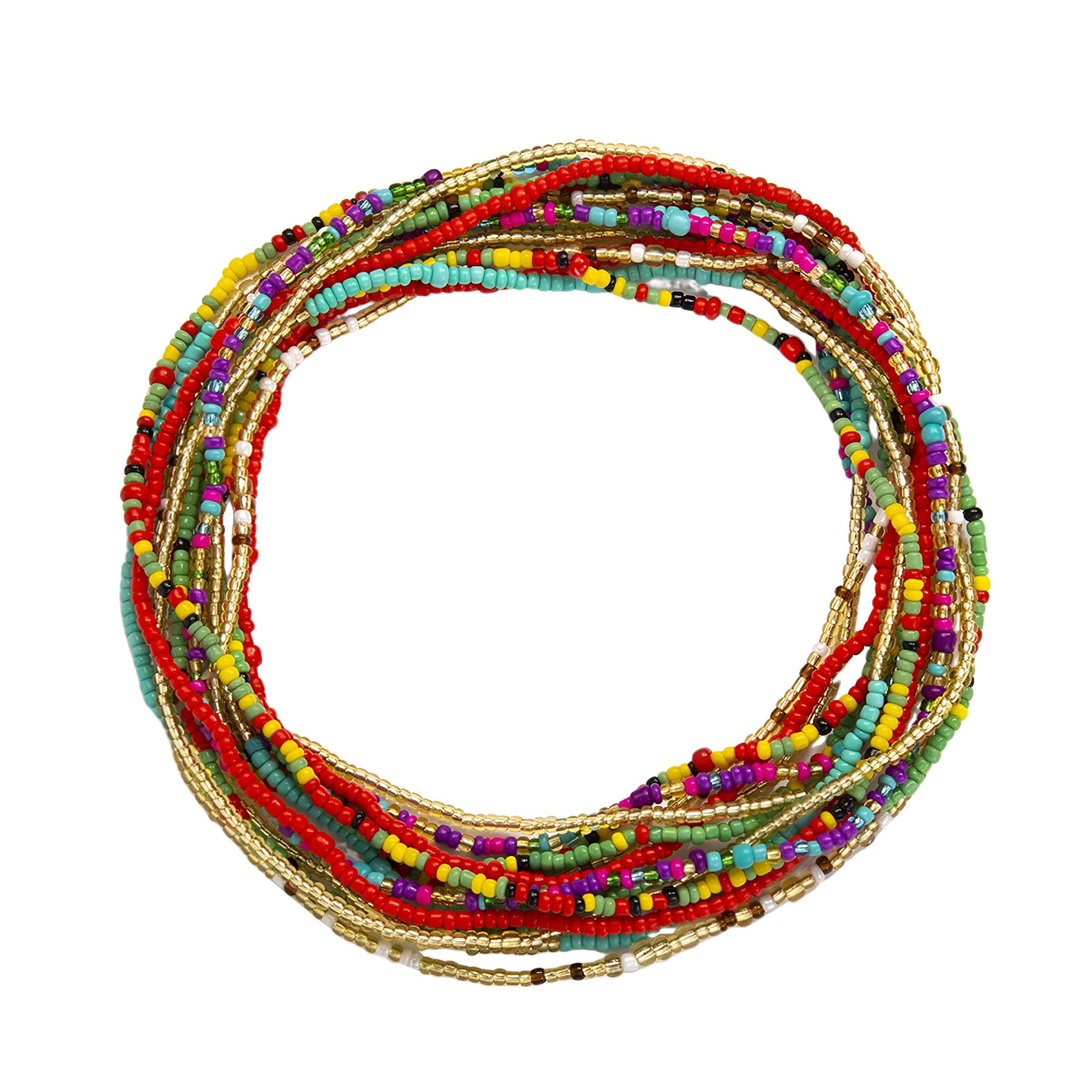 DESIGNICE Waist Beads For Stretchy African Waist Beads For Women Belly ...