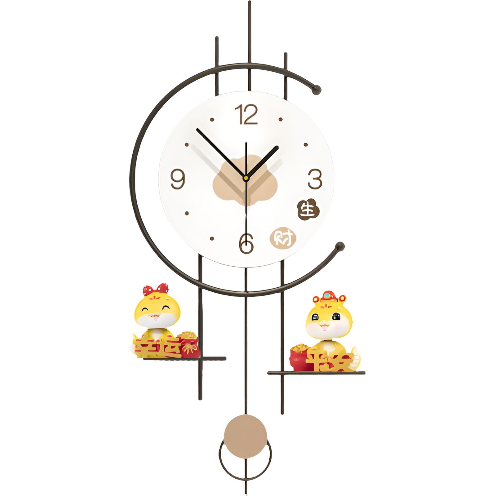 DESIGNICE Wall Clock,16.14×34.65in Wall Clocks for Living Room,Small ...