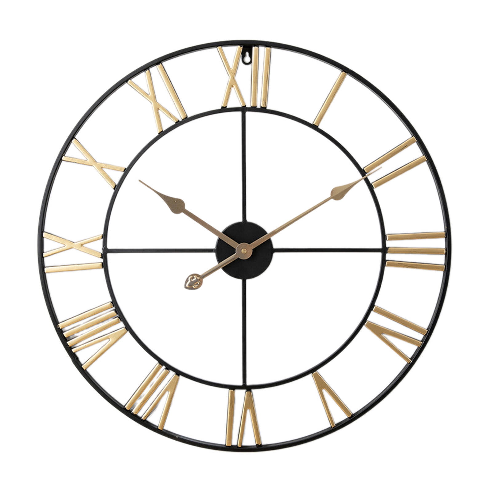 DESIGNICE Wall Clock,Artistic Iron Finish Small Wall Clock,Roman ...