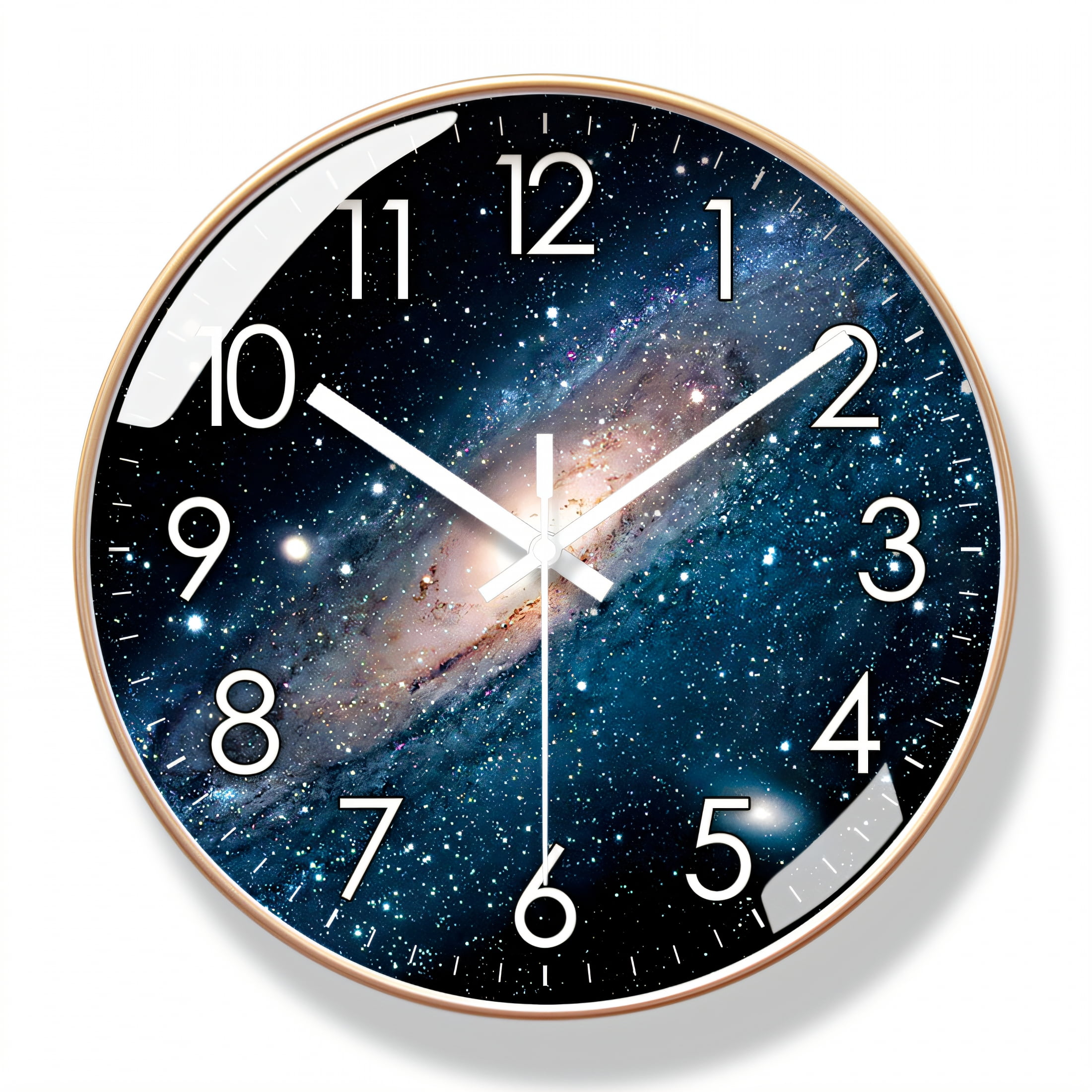 DESIGNICE Wall Clock,Cosmic Vibe Modern Wall Clock,Deep Hues Bathroom ...