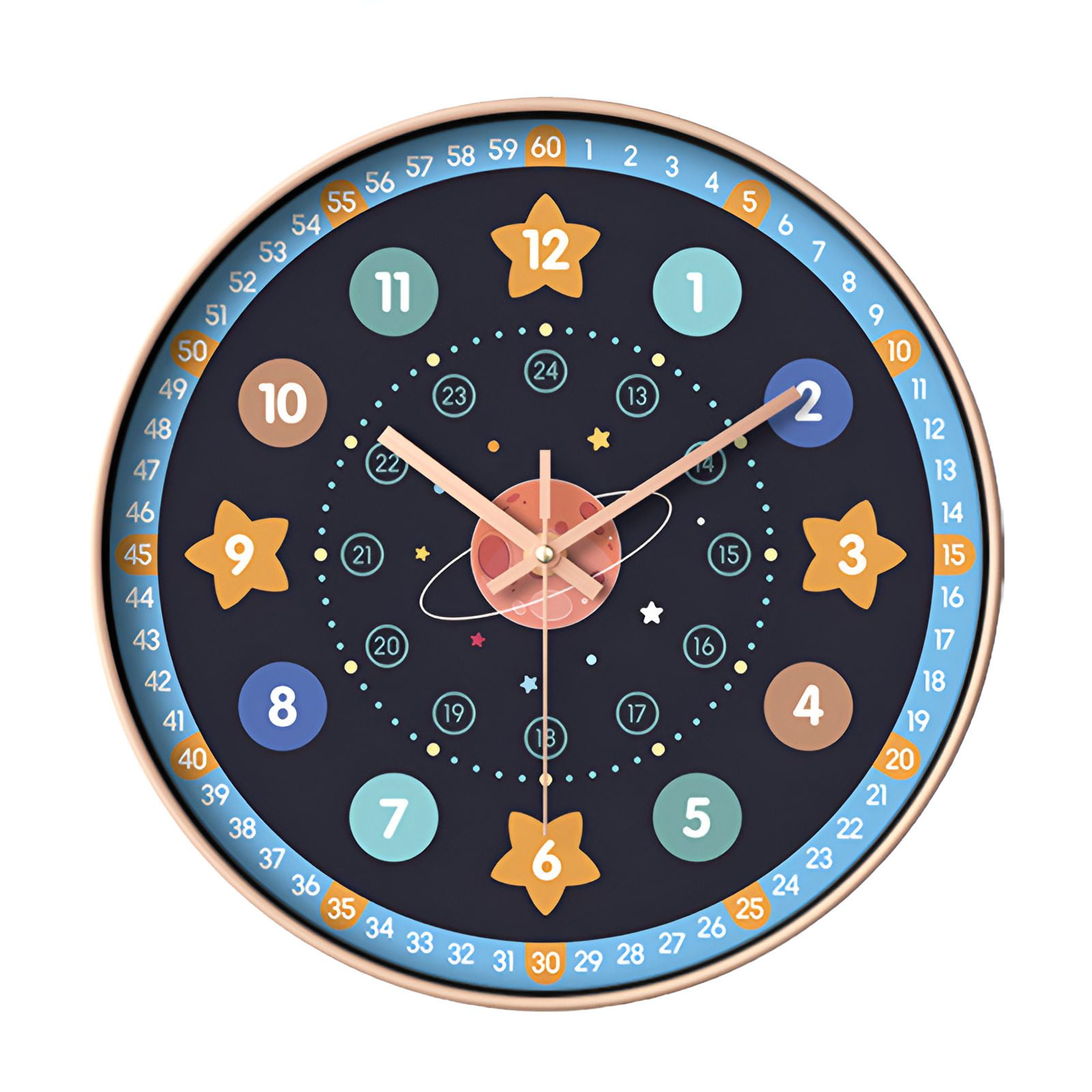 DESIGNICE Wall Clock,Creative Design Modern Wall Clock,Easy Time ...