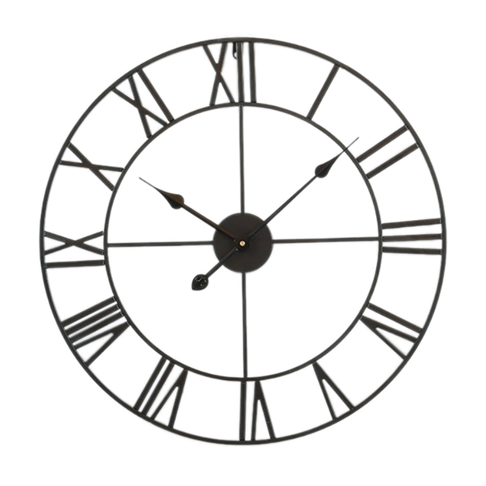 DESIGNICE Wall Clock,Creative Iron Design Kitchen Clock,Roman Numerals ...