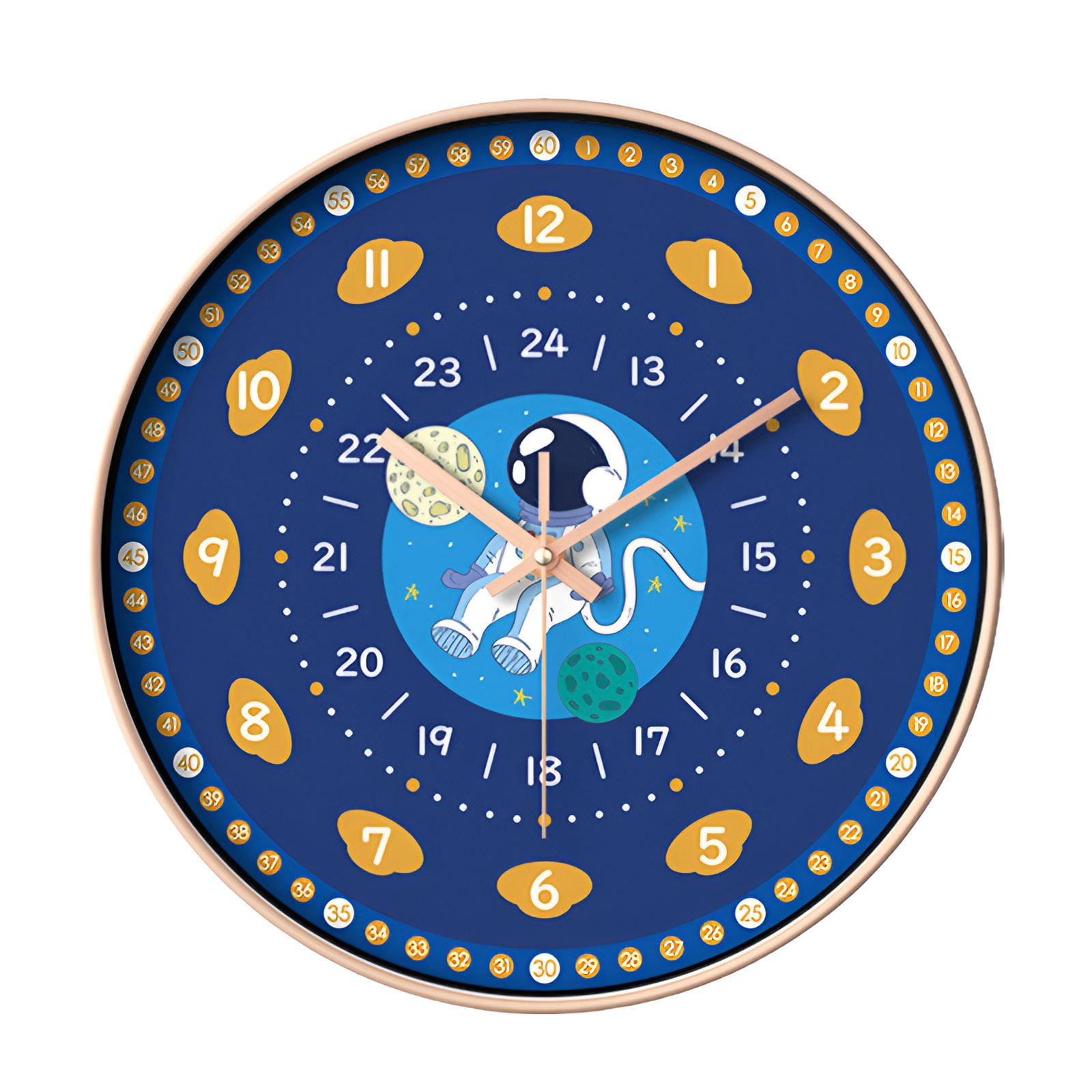 DESIGNICE Wall Clock,Educational Decor Modern Wall Clock,Fun Clock ...