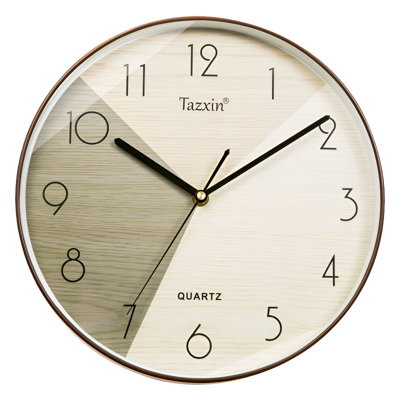 DESIGNICE Wall Clock,Electroplated Gloss Modern Wall Clock,Metallic ...