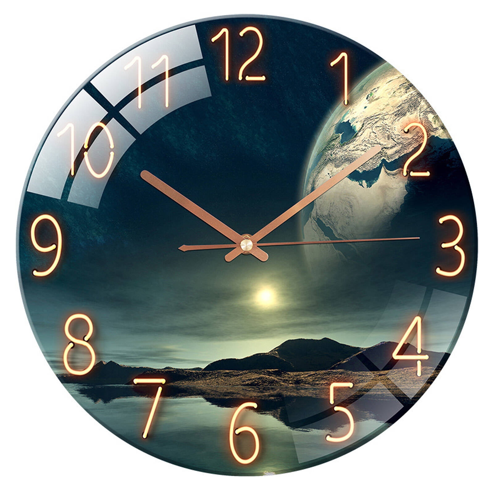 DESIGNICE Wall Clock,Fashionable Transparent Dial Small Wall Clock ...