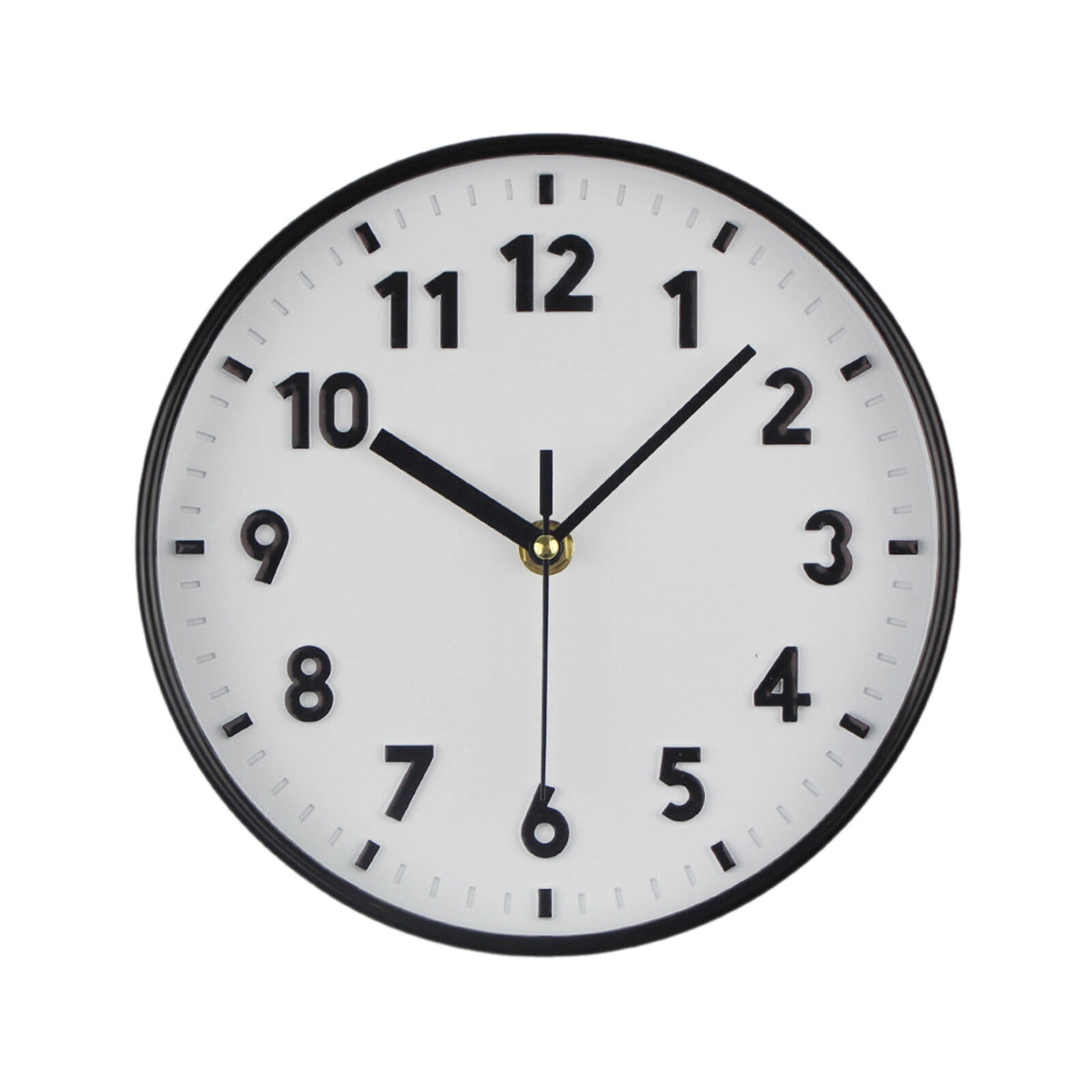 DESIGNICE Wall Clock,Large Numbers Bathroom Clock,Compact Clock Modern ...