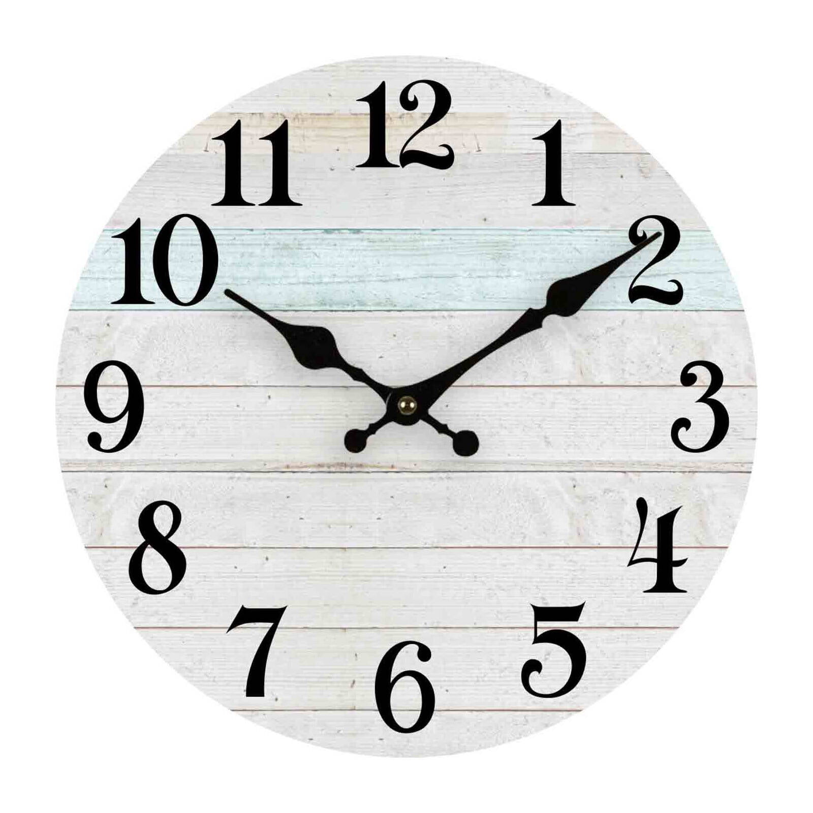 DESIGNICE Wall Clock,Minimalist Silent Sweep Small Wall Clock,Wood ...