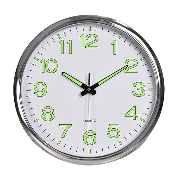 DESIGNICE Wall Clock,Night Glow Function Bathroom Clock,Clear Markings ...