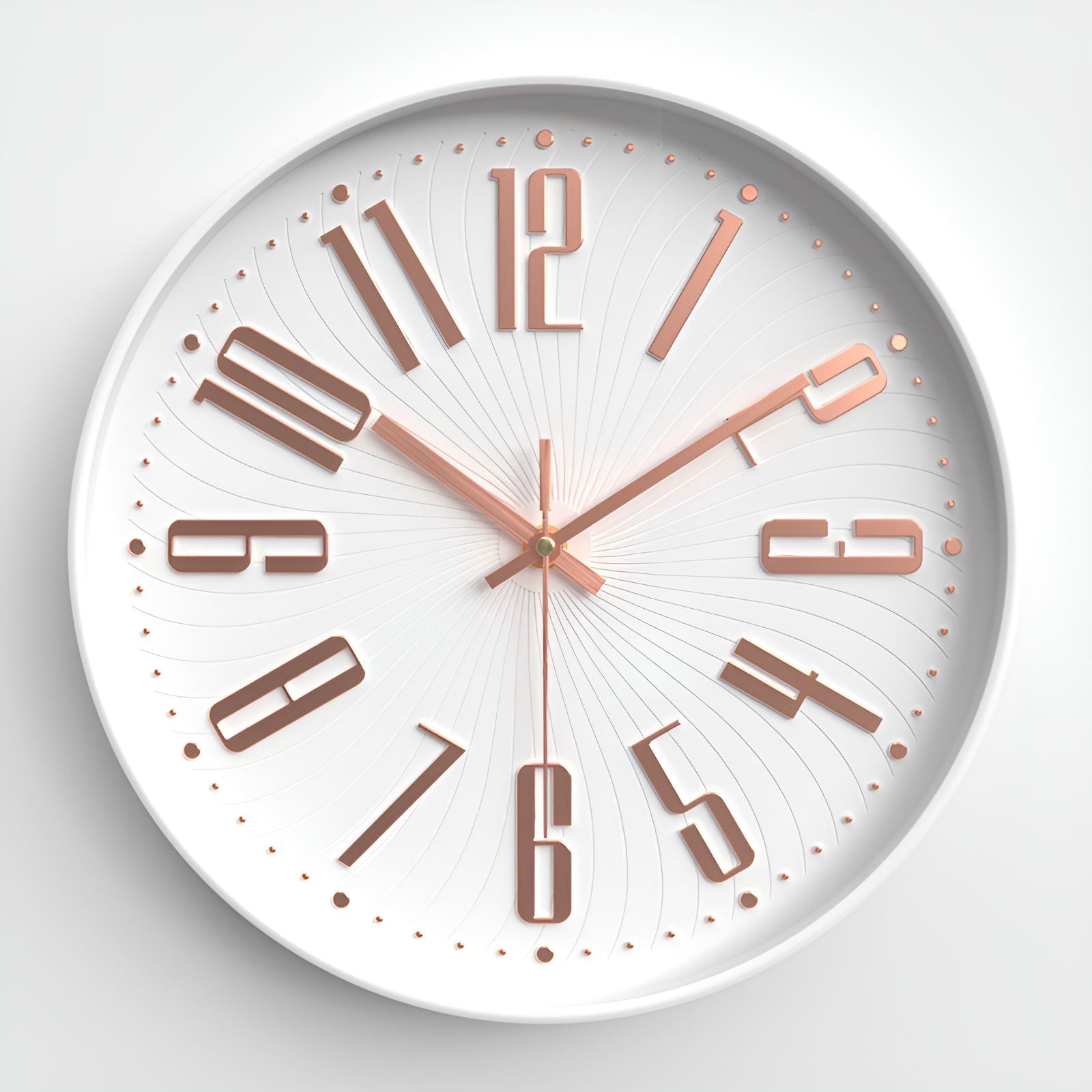 DESIGNICE Wall Clock,Perfect Circle Modern Wall Clock,Seamless Design ...