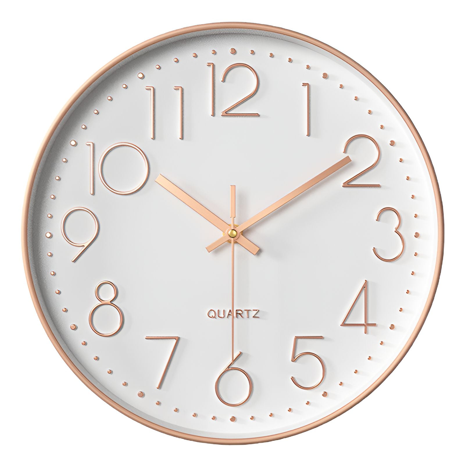 DESIGNICE Wall Clock,12in Battery Operated Clocks,Plastic Clocks Wall ...