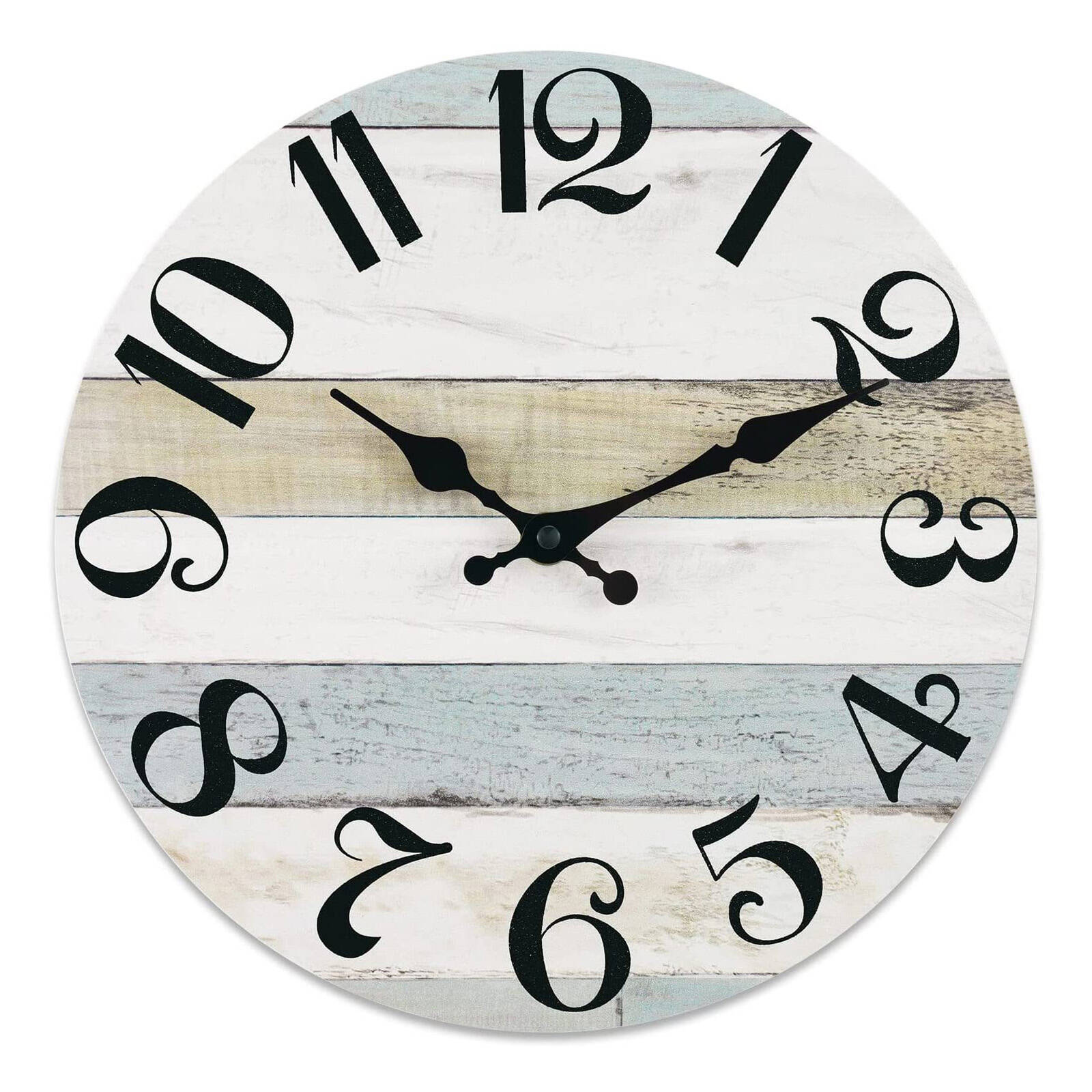 DESIGNICE Wall Clock,Retro American Style Design Wall Clocks Battery ...
