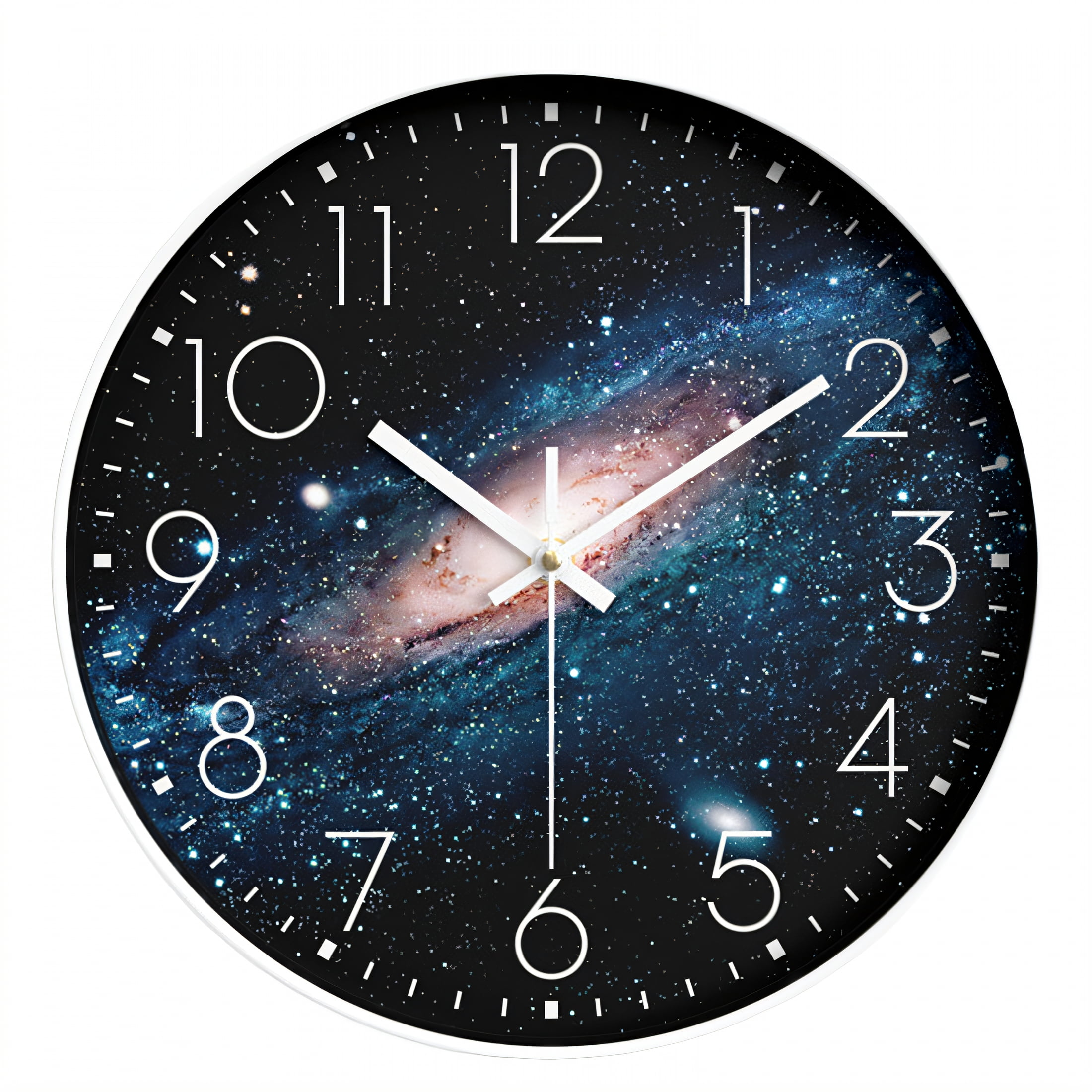 DESIGNICE Wall Clock,Shining Display Modern Wall Clock,Elegant Touch ...