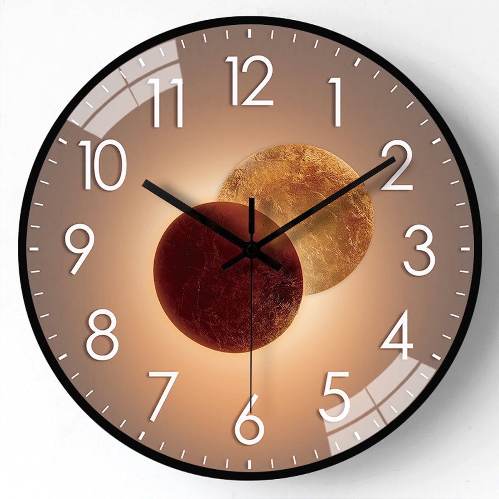 DESIGNICE Wall Clock,Silent Mechanism Kitchen Clock,Creative Design Sustainable Materials Wall ...