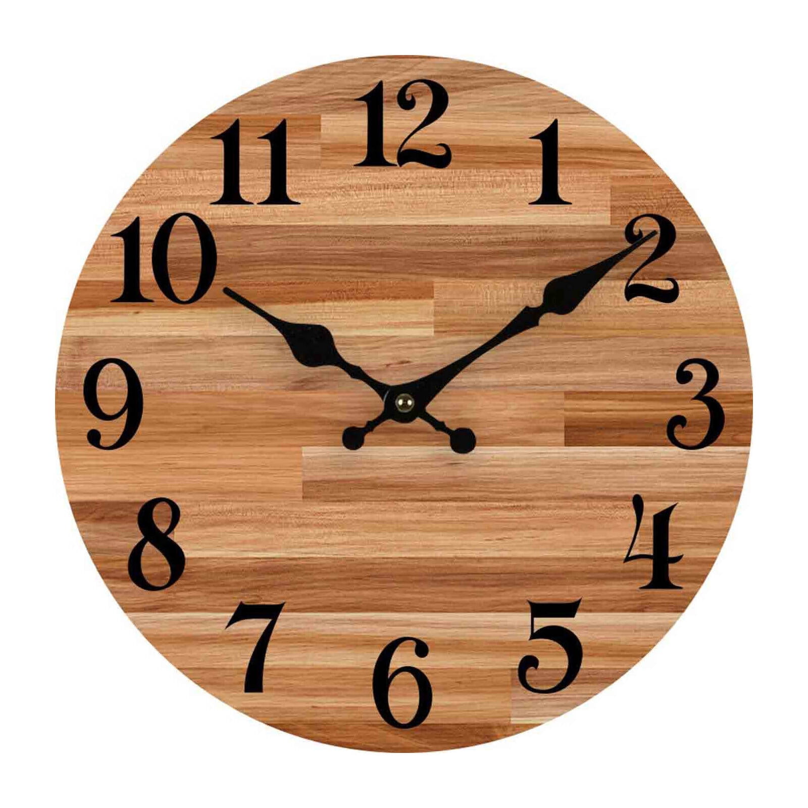 DESIGNICE Wall Clock,Silent Sweep Movement Kitchen Clock,Large Numbers ...