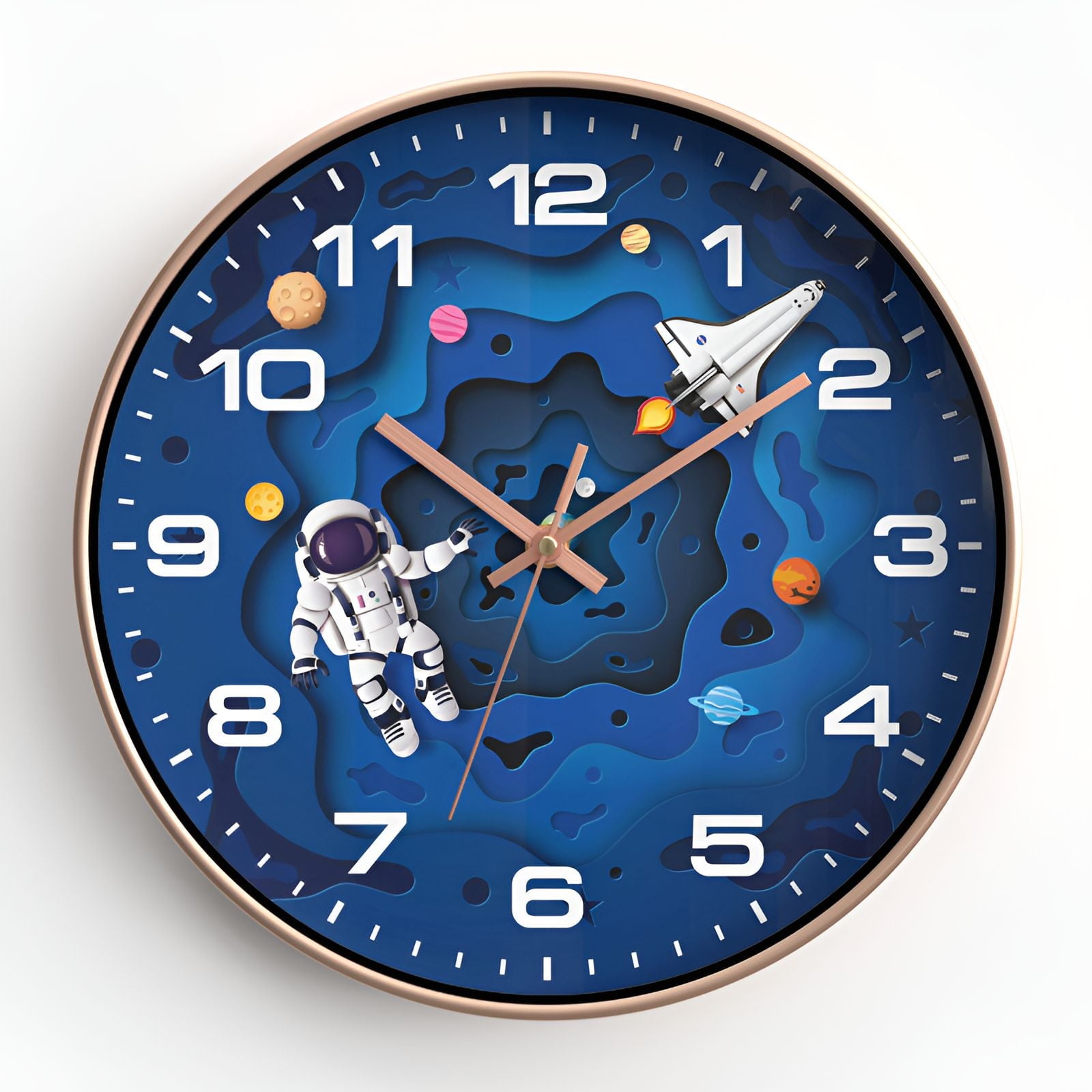 DESIGNICE Wall Clock,Smooth Finish Modern Wall Clock,Colorful Patterns ...